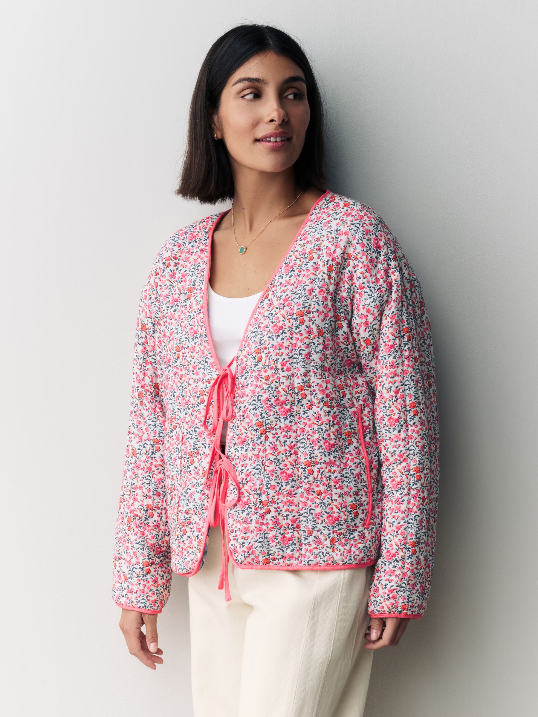Buy Laura Ashley Pink Rosalind Reversible Quilted Jacket from the Next ...