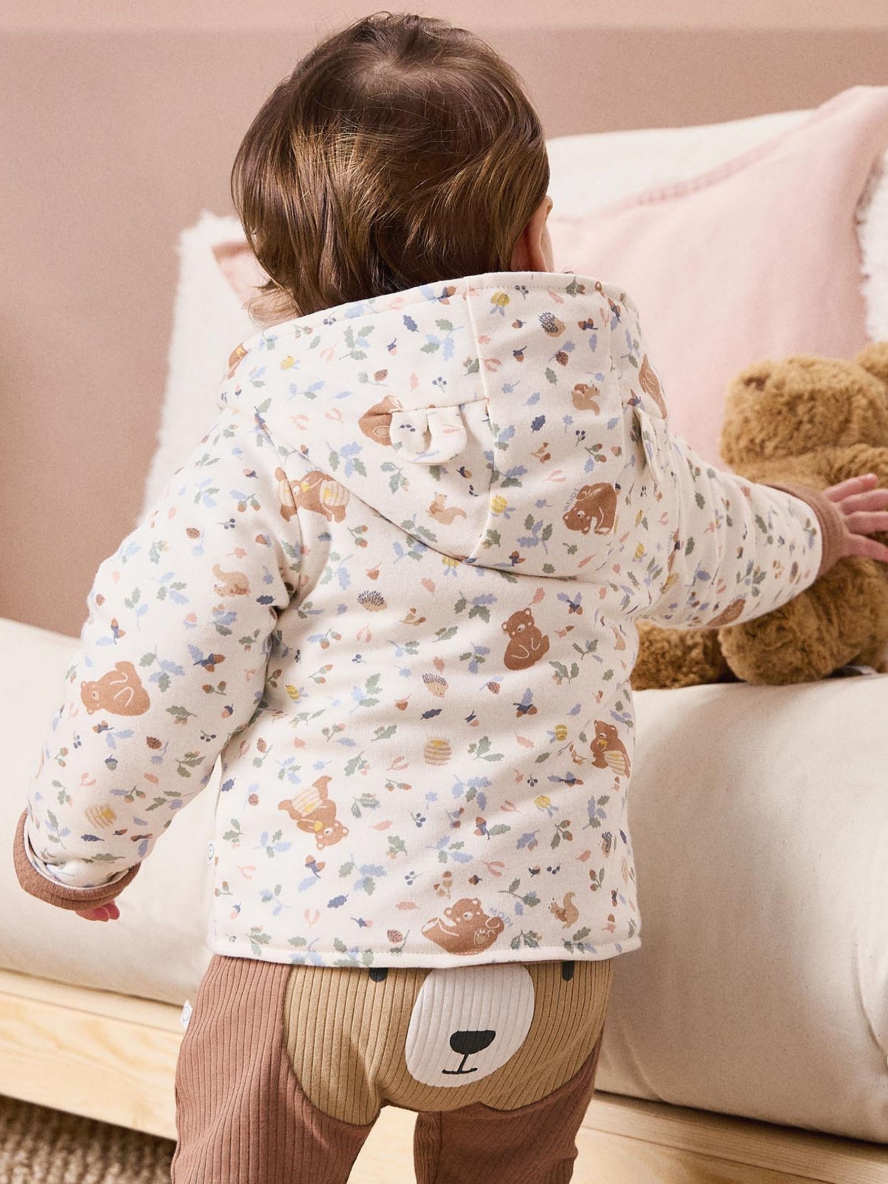 Buy MORI Cream Reversible Bear Print Jacket from the Next UK online shop