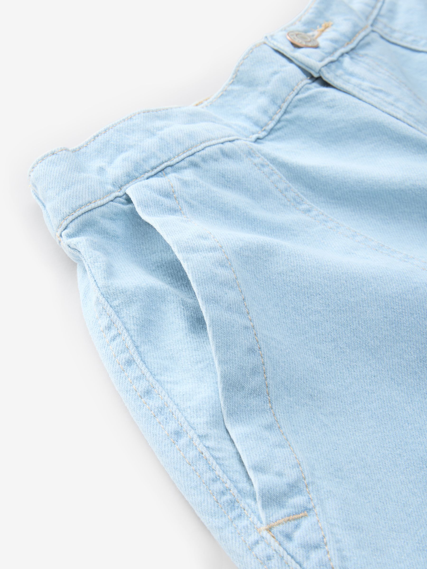 Buy Bleach Blue Utility Lightweight 100% Cotton Denim Shorts from the ...
