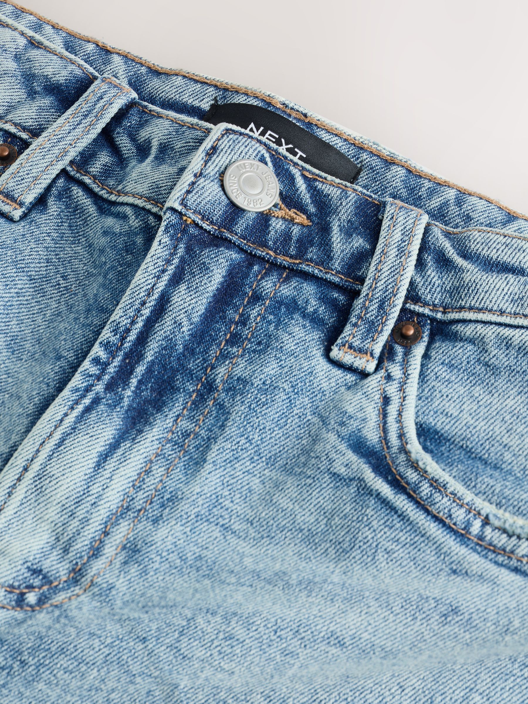 Buy Mid Blue Kick Flare Cropped Comfort Stretch Jeans from the Next UK ...