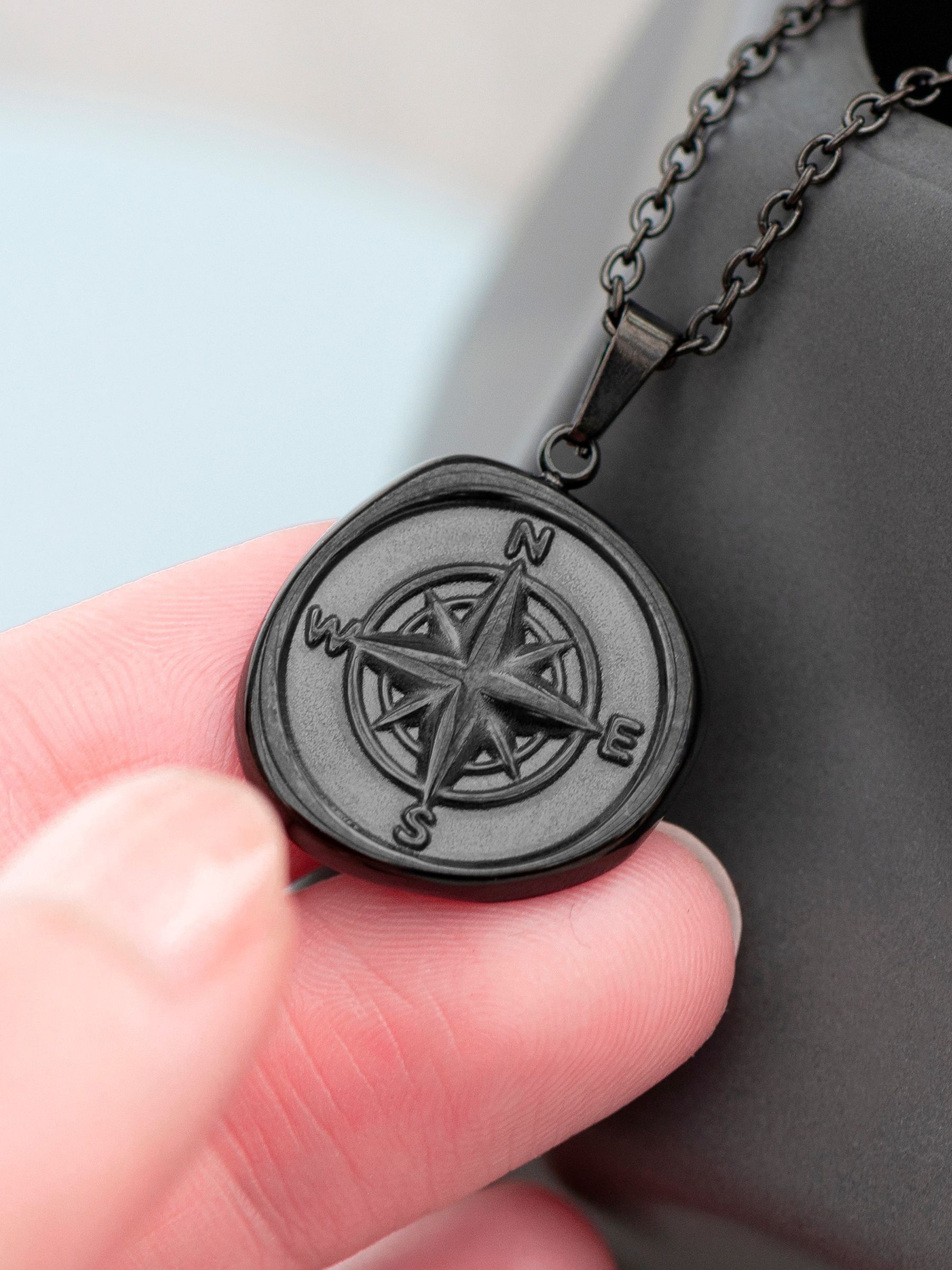 Buy Mens Personalised Compass Amulet Necklace by Treat Republic from the Next UK online shop