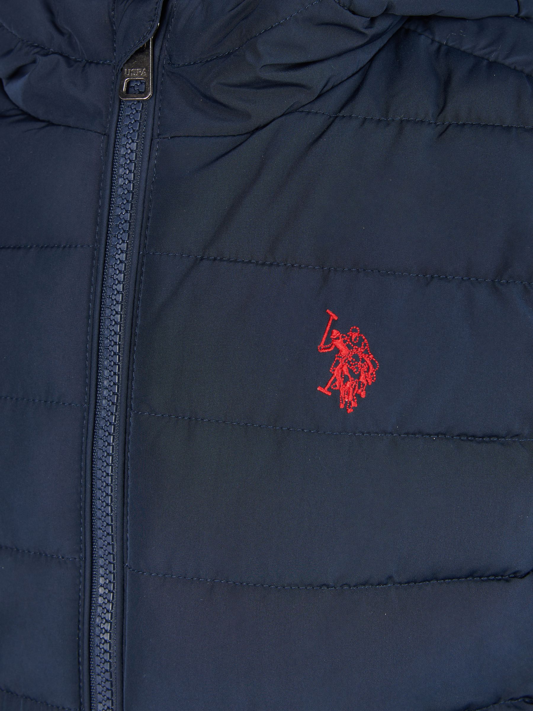 Buy U.S. Polo Assn Dark Blue U.S. Polo Assn. Boys Lightweight Quilt Hooded Puffer Jacket from ...