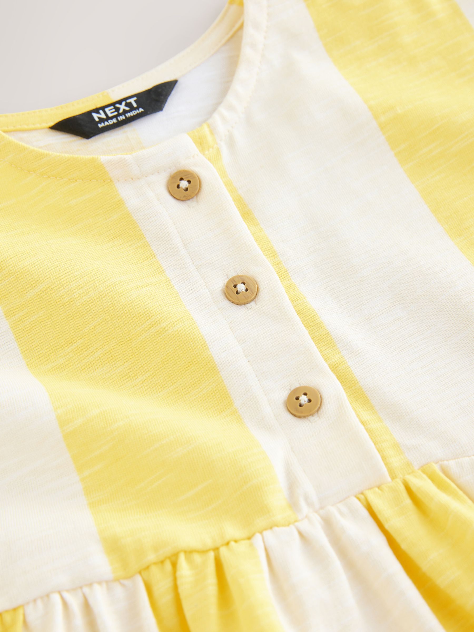 Buy Yellow Stripe Jersey Summer Dress (3mths-7yrs) from the Next UK ...