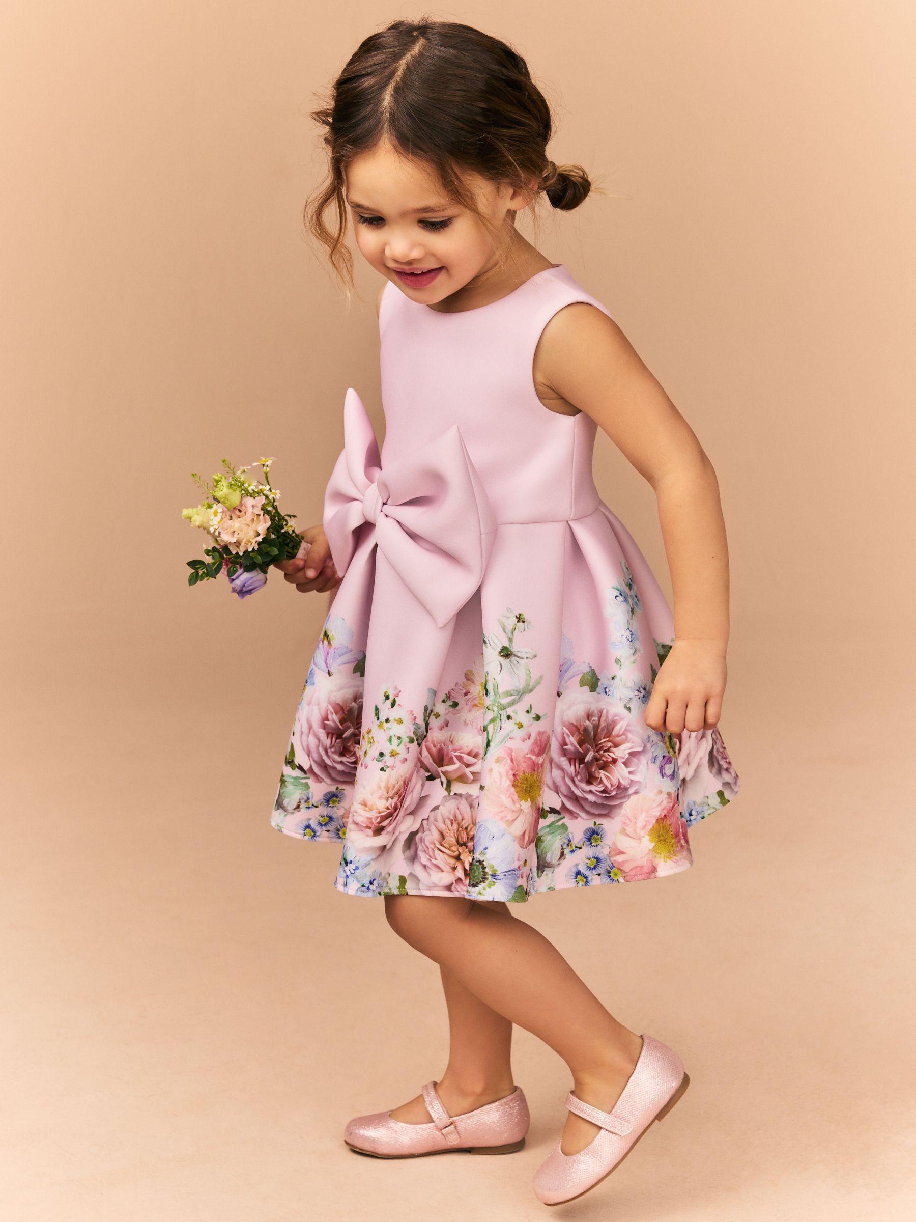 Buy Pink Sleeveless Floral Party Dress (3mths-7yrs) from Next USA
