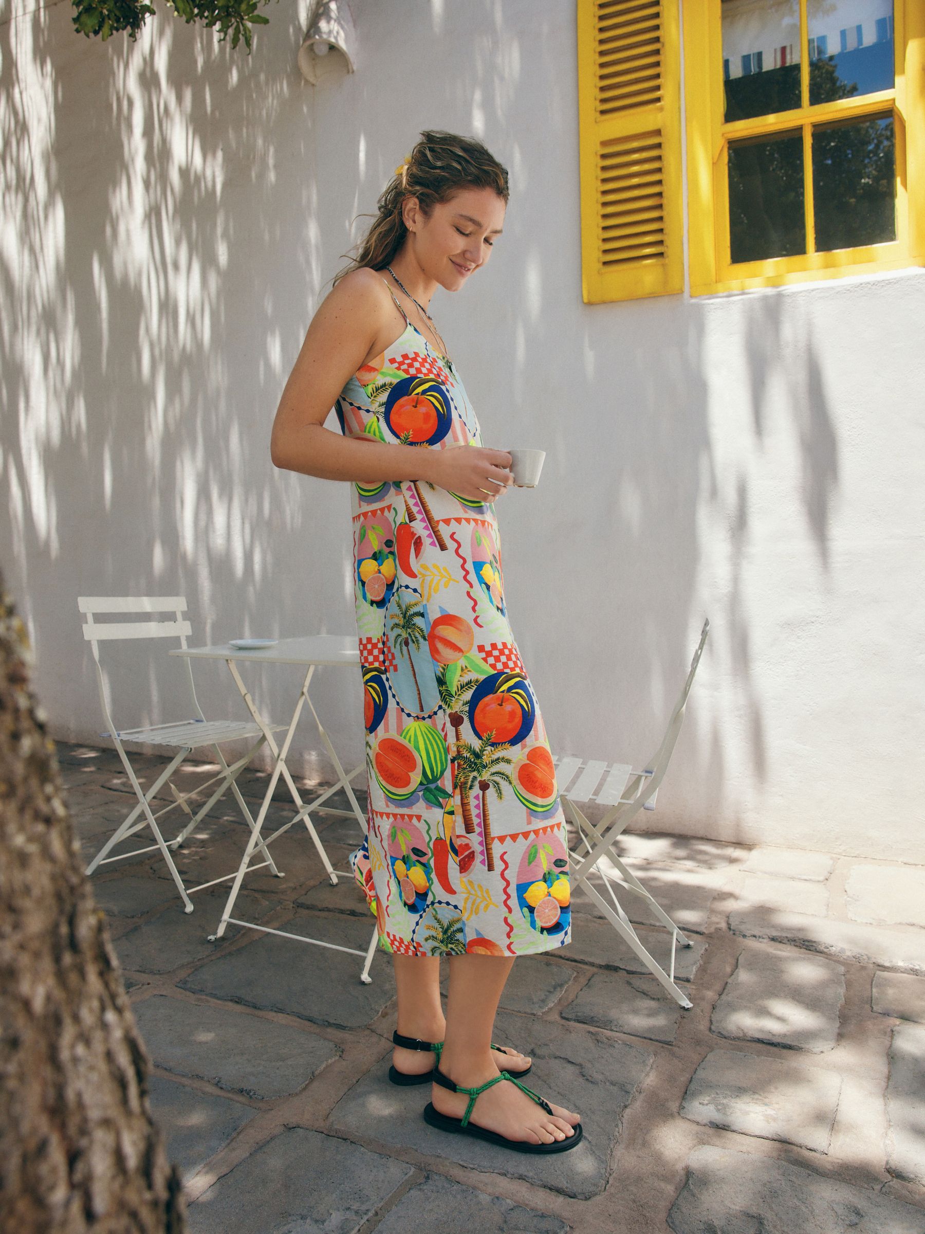 Buy Multi Fruit Print Midi Slip Summer Dress from the Next UK online shop
