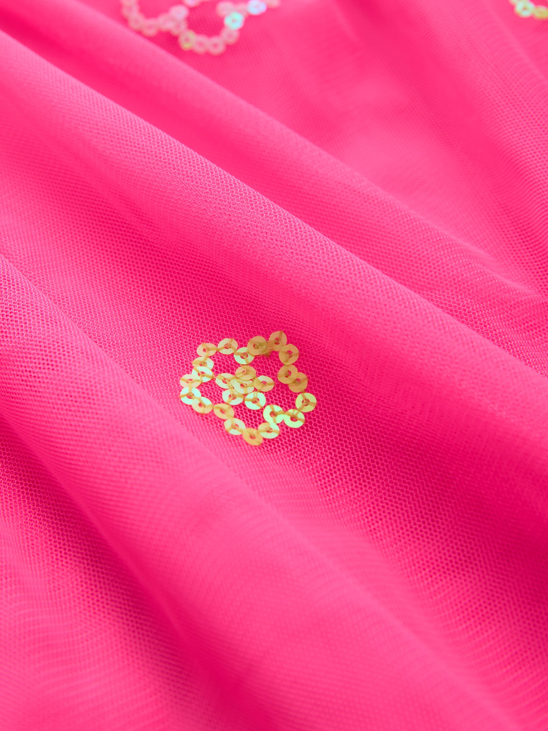 Buy Bright Pink Sequin Mesh Dress (3mths-8yrs) from the Next UK online shop