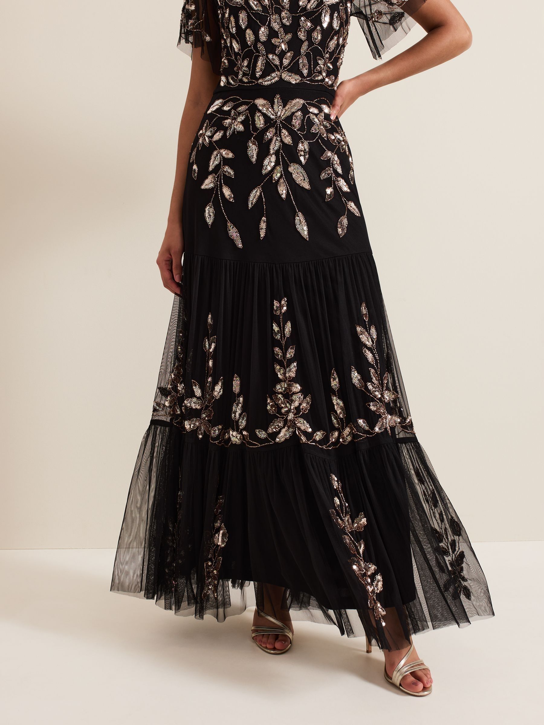 Buy Phase Eight Black Hilary Embellished Midi Dress from the Next UK ...