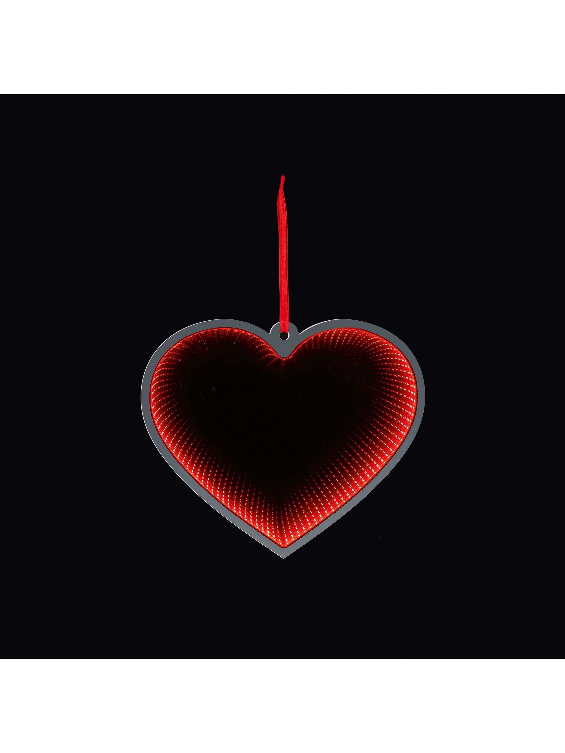 Buy Premier Decorations Ltd 40cm Hanging Heart Infinity Mirror Light ...