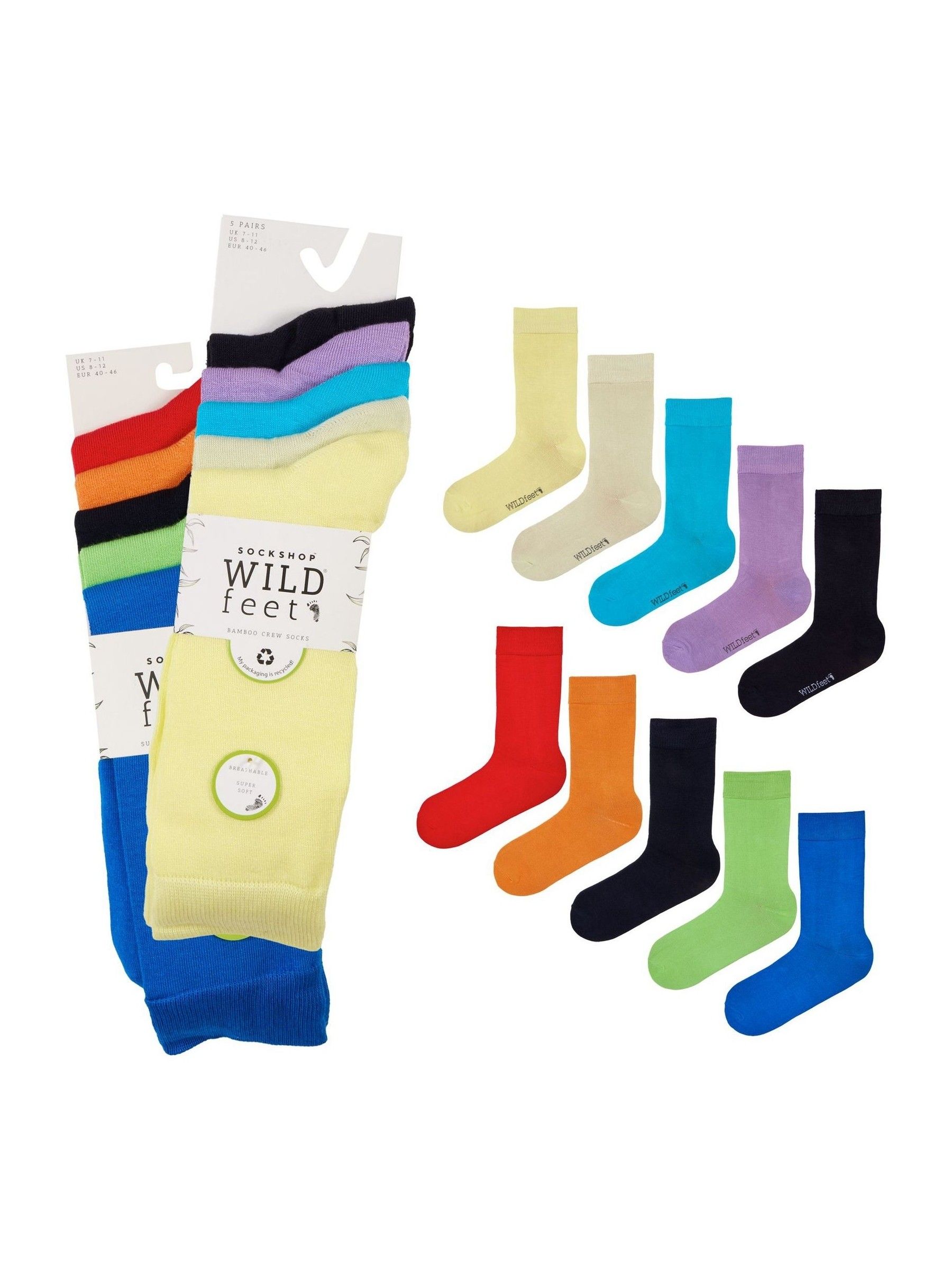 Buy Wild Feet Blue Pop Colour Bamboo Socks from the Next UK online shop