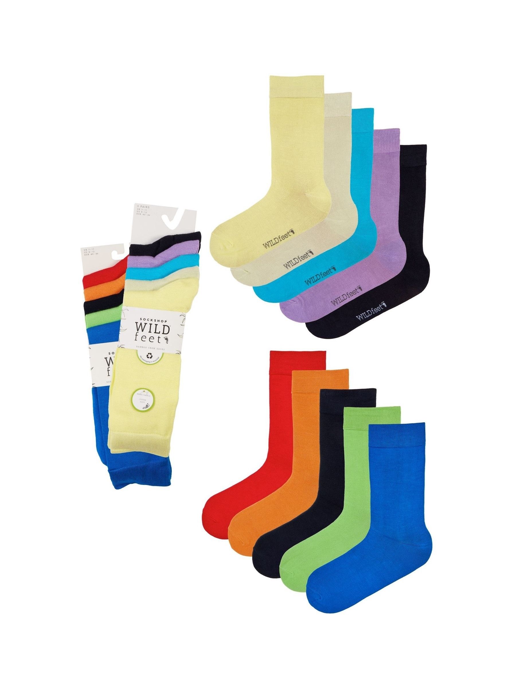 Buy Wild Feet Blue Pop Colour Bamboo Socks from the Next UK online shop