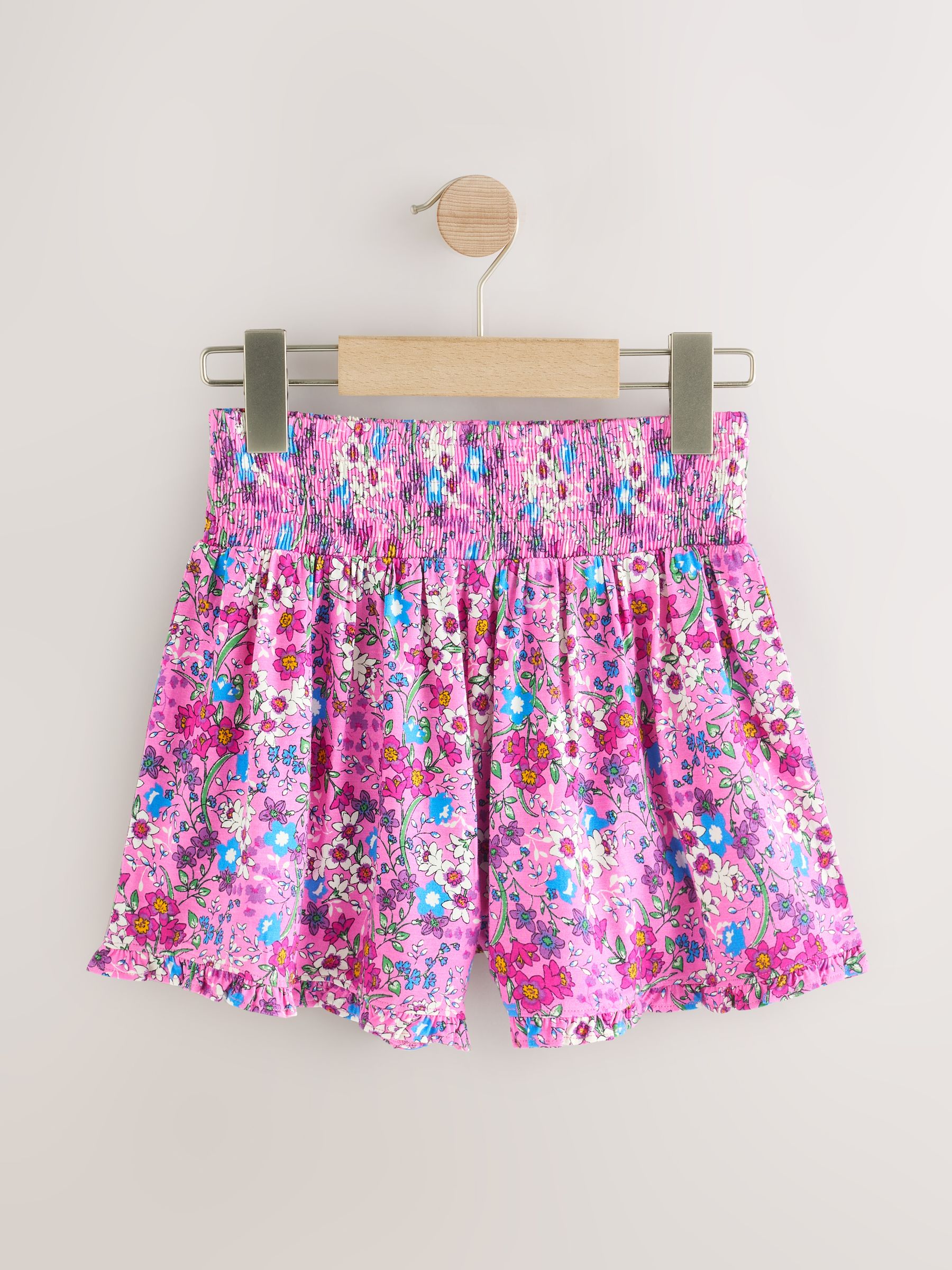 Buy Pink Ditsy Floral Print Pull On Jersey Shorts (3-16yrs) from the ...