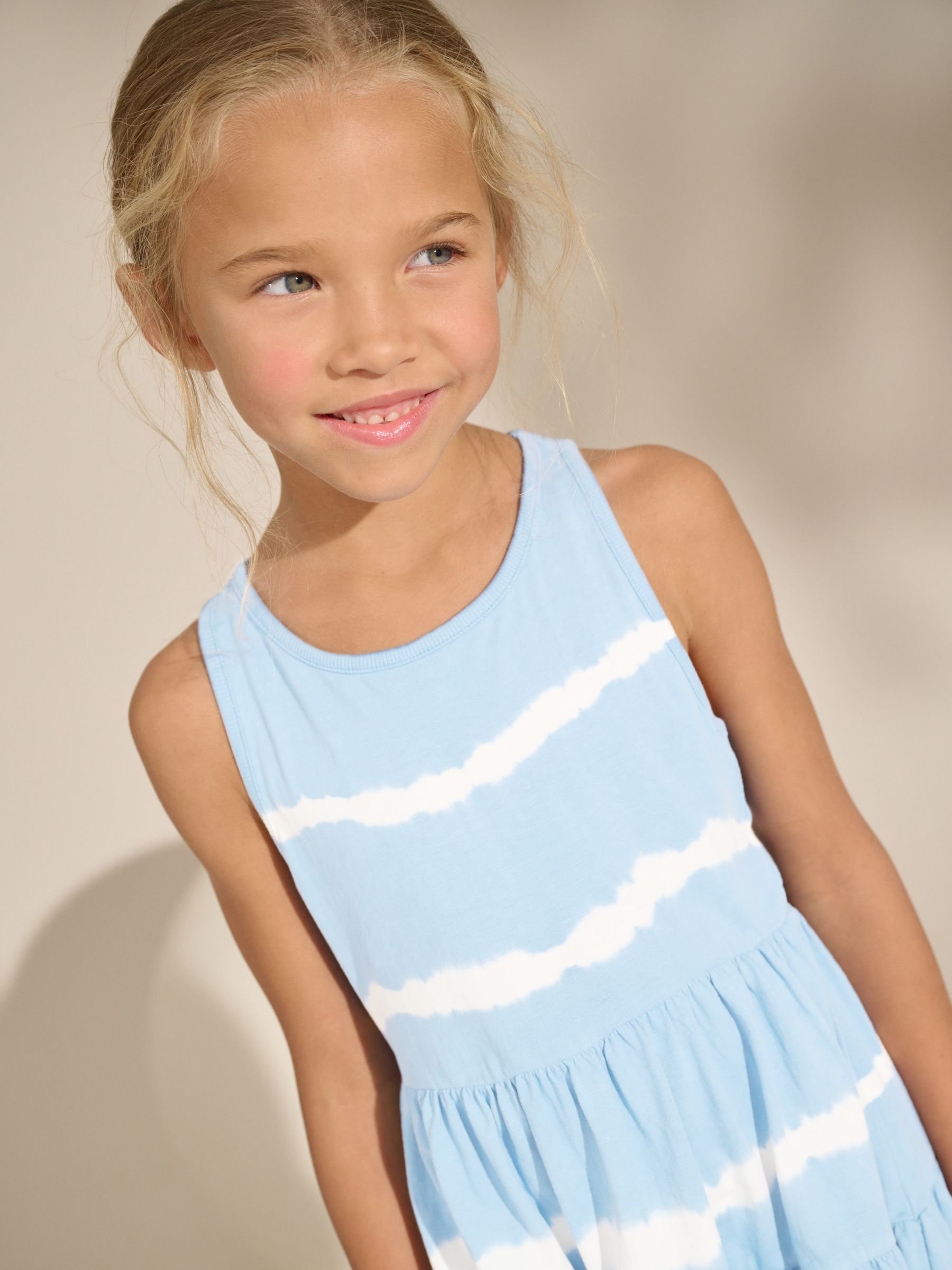 Buy Blue Tie Dye Strappy Summer Dress (3-16yrs) from the Next UK online ...