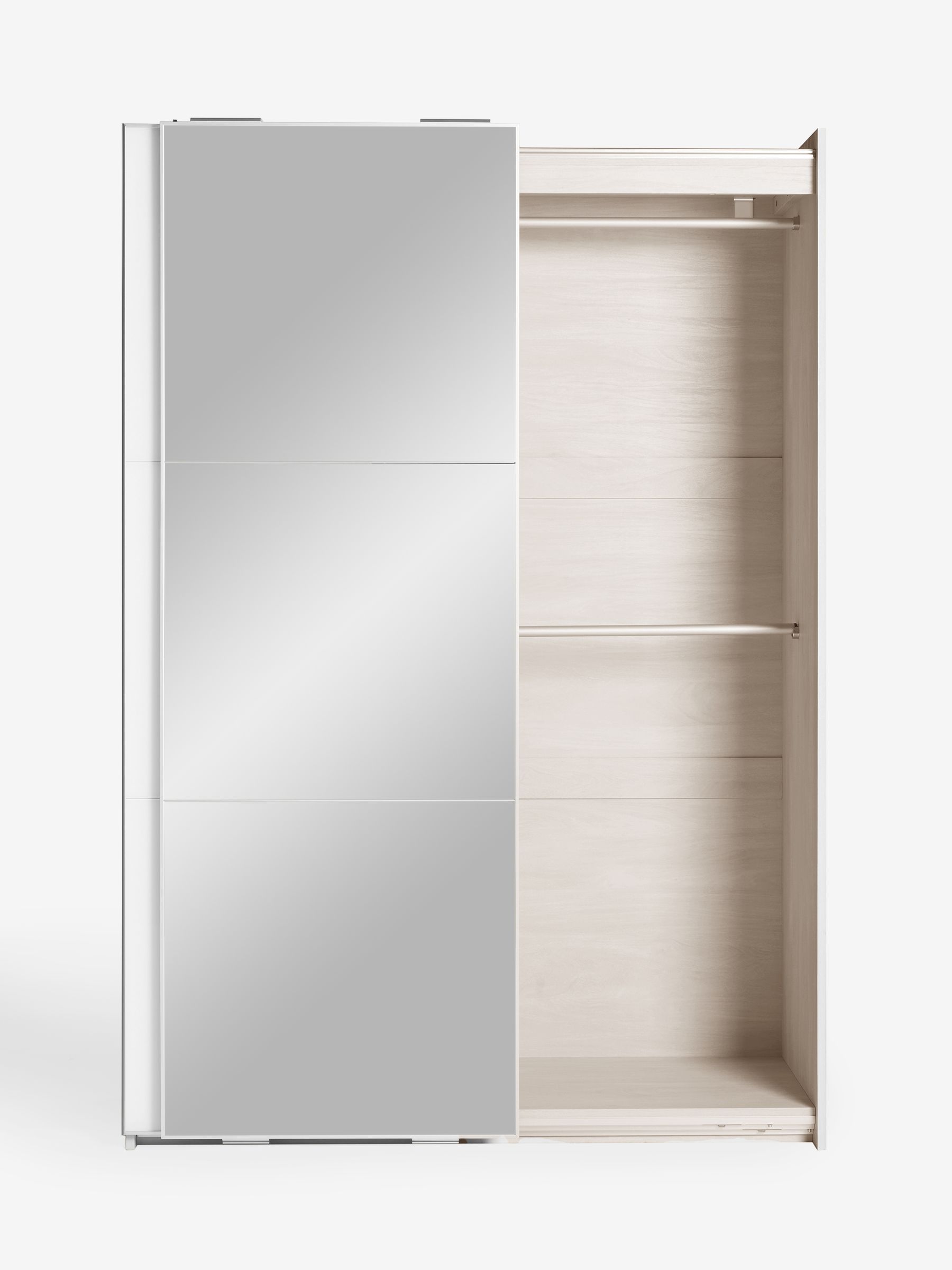 Buy White Sloane Glass 1.5m Sliding Semi Fitted Wardrobe from the Next ...