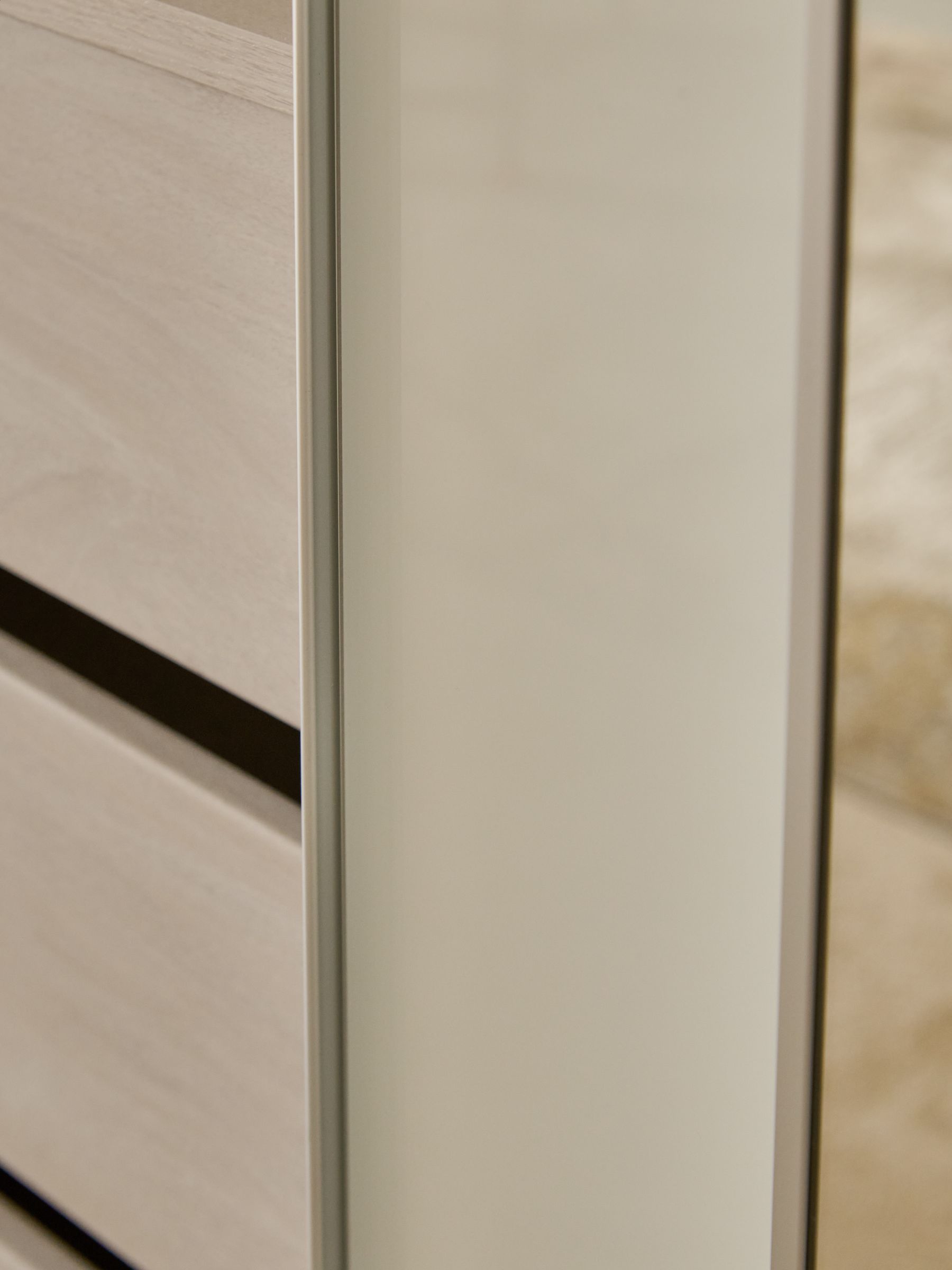 Buy White Sloane Glass 1.5m Sliding Semi Fitted Wardrobe from Next Ireland