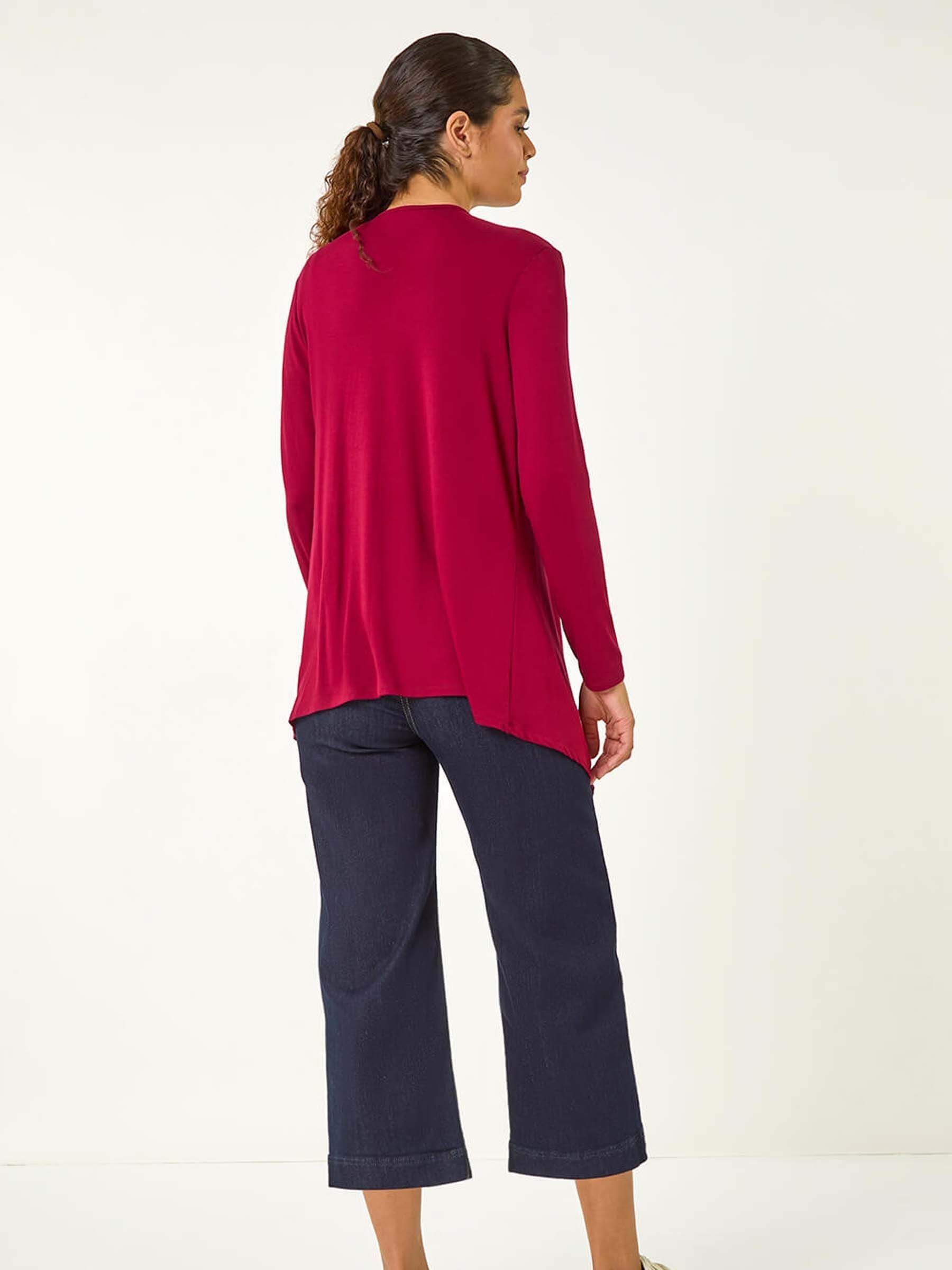 Buy Roman Red Waterfall Front Jersey Knit Cardigan from the Next UK ...