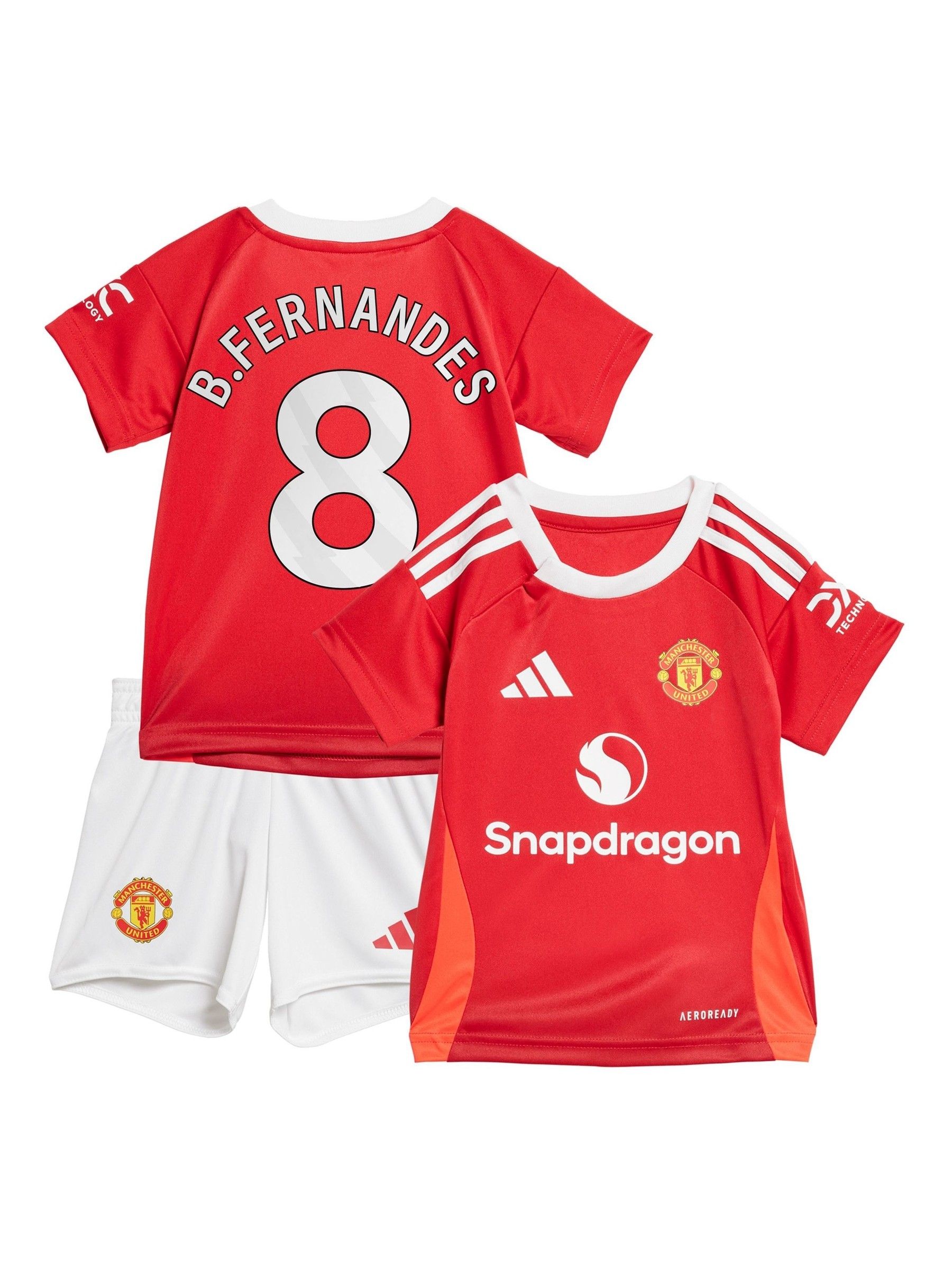 Buy adidas Red Baby Manchester United Home Kit Shirt 2024-25 from the ...
