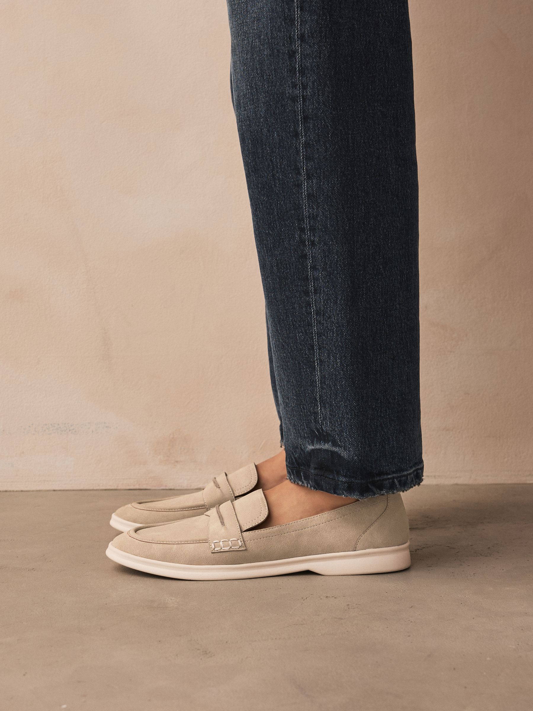 Buy Neutral Forever Comfort® Round Toe Loafers from the Next UK online shop
