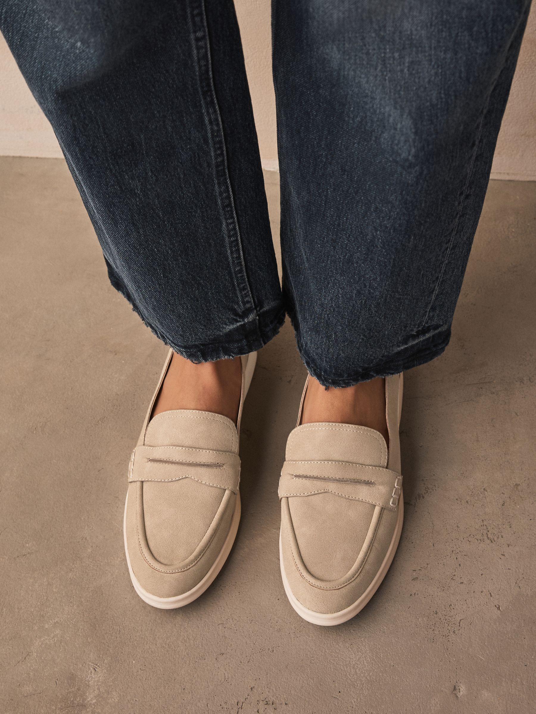 Buy Neutral Forever Comfort® Round Toe Loafers from the Next UK online shop