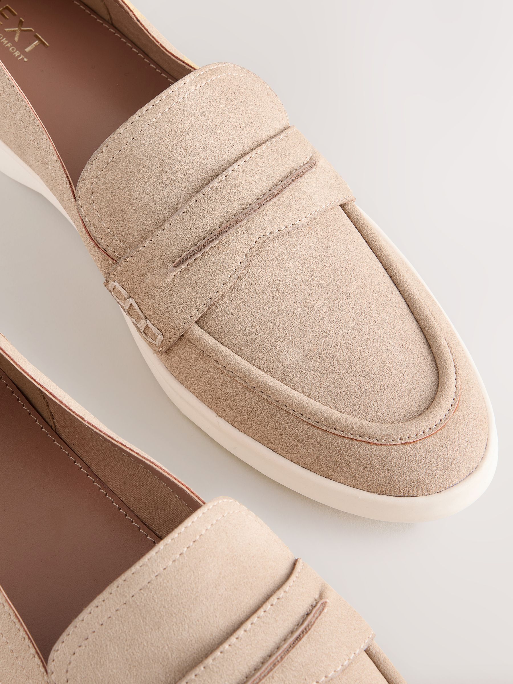 Buy Neutral Forever Comfort® Round Toe Loafers from the Next UK online shop