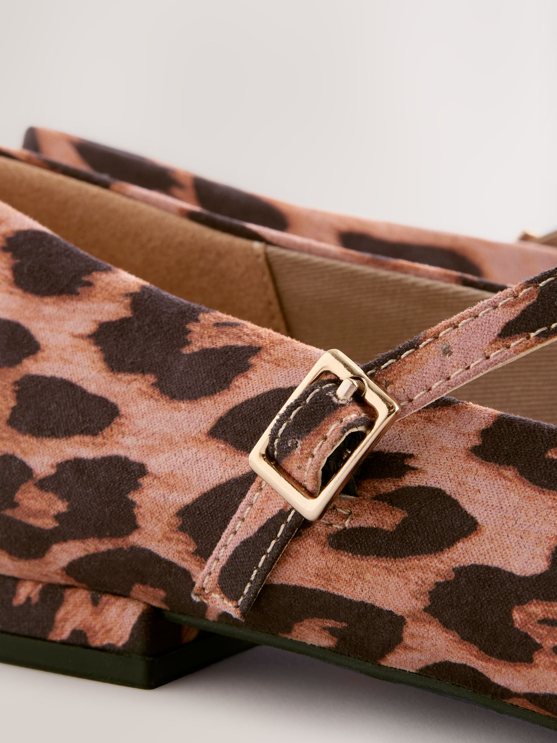 Buy Leopard Print Standard/Wide Fit Round Toe Mary Jane Shoes from the ...