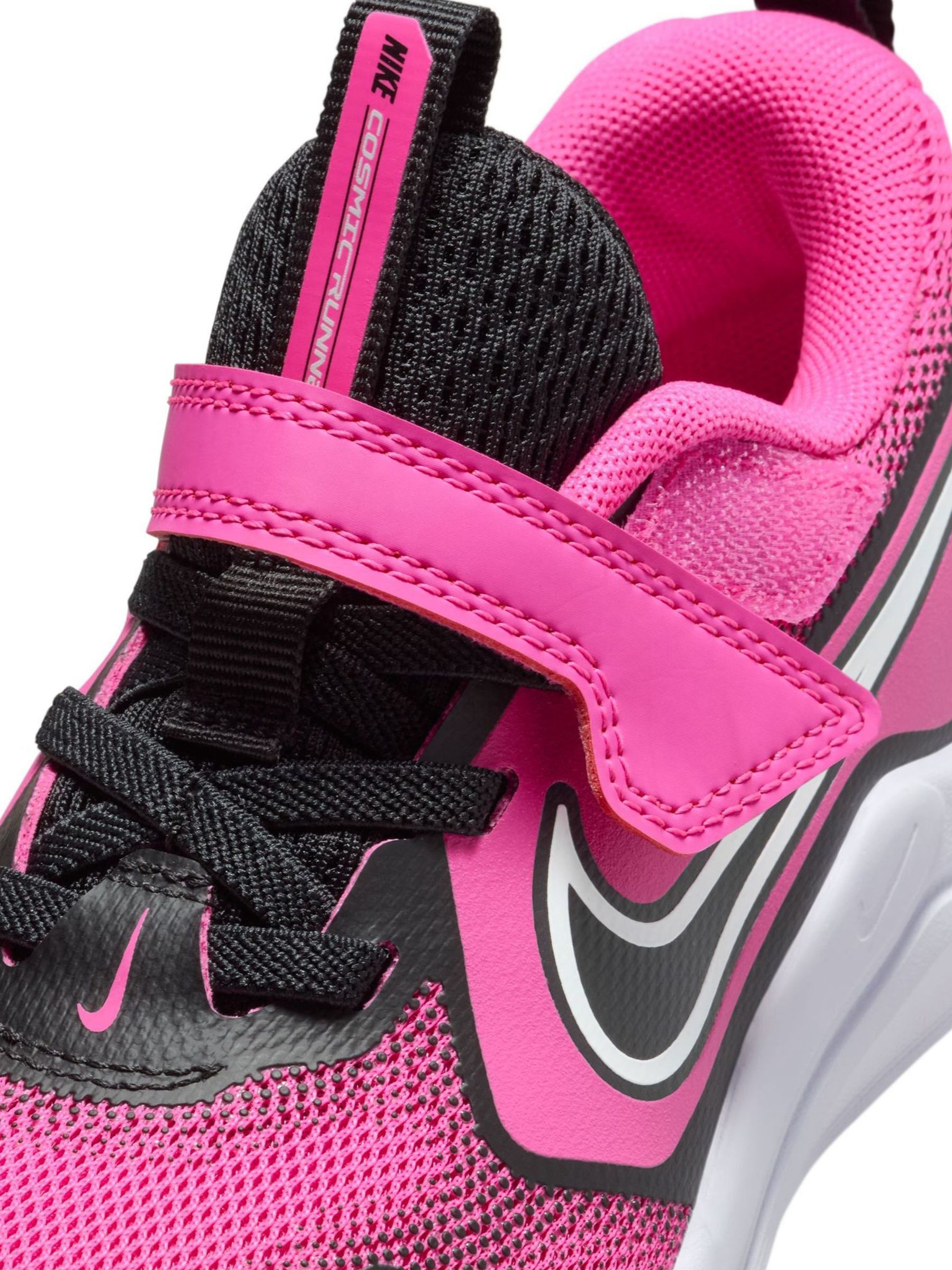 Buy Nike Fuschia Pink/Black Junior Cosmic Running Trainers from the ...