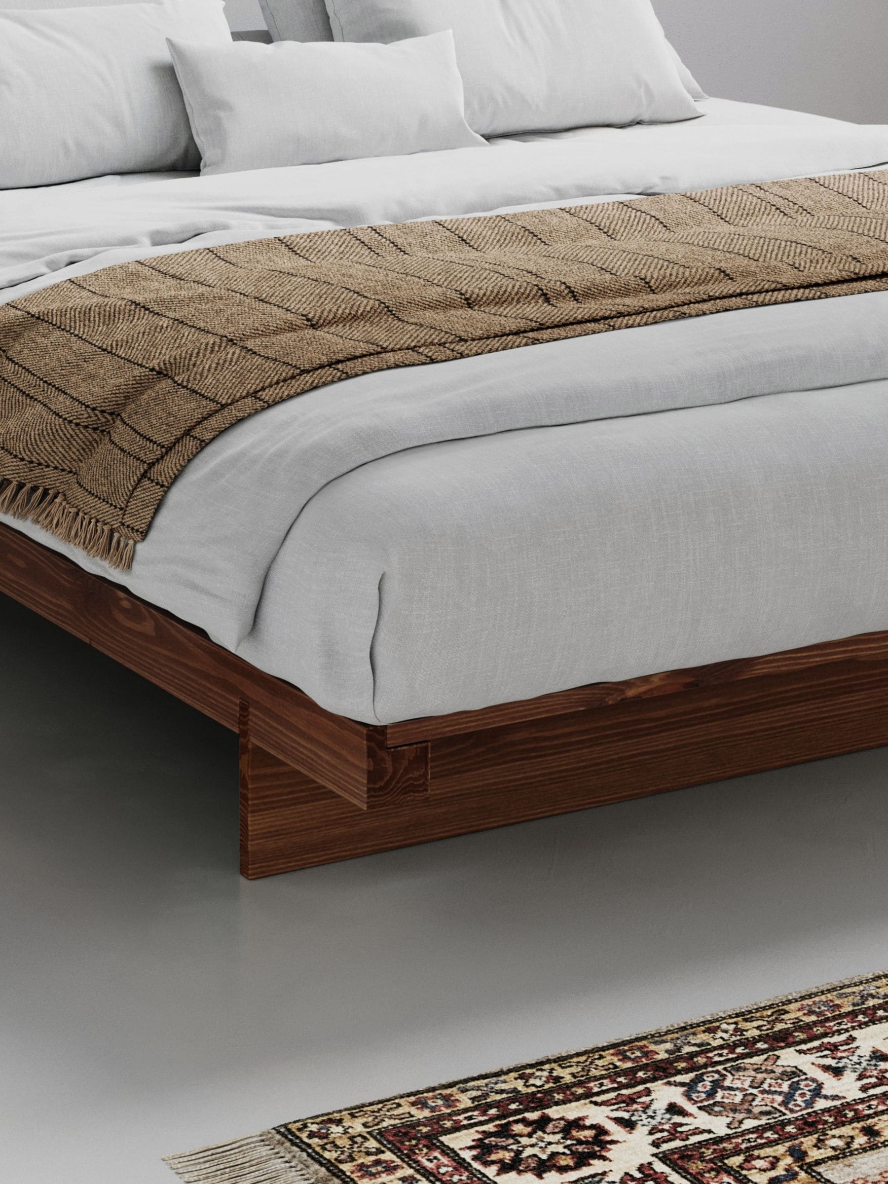 Buy Get Laid Beds Brown Low Fuji Solid Wood Attic No Headboard Bed from the Next UK online shop