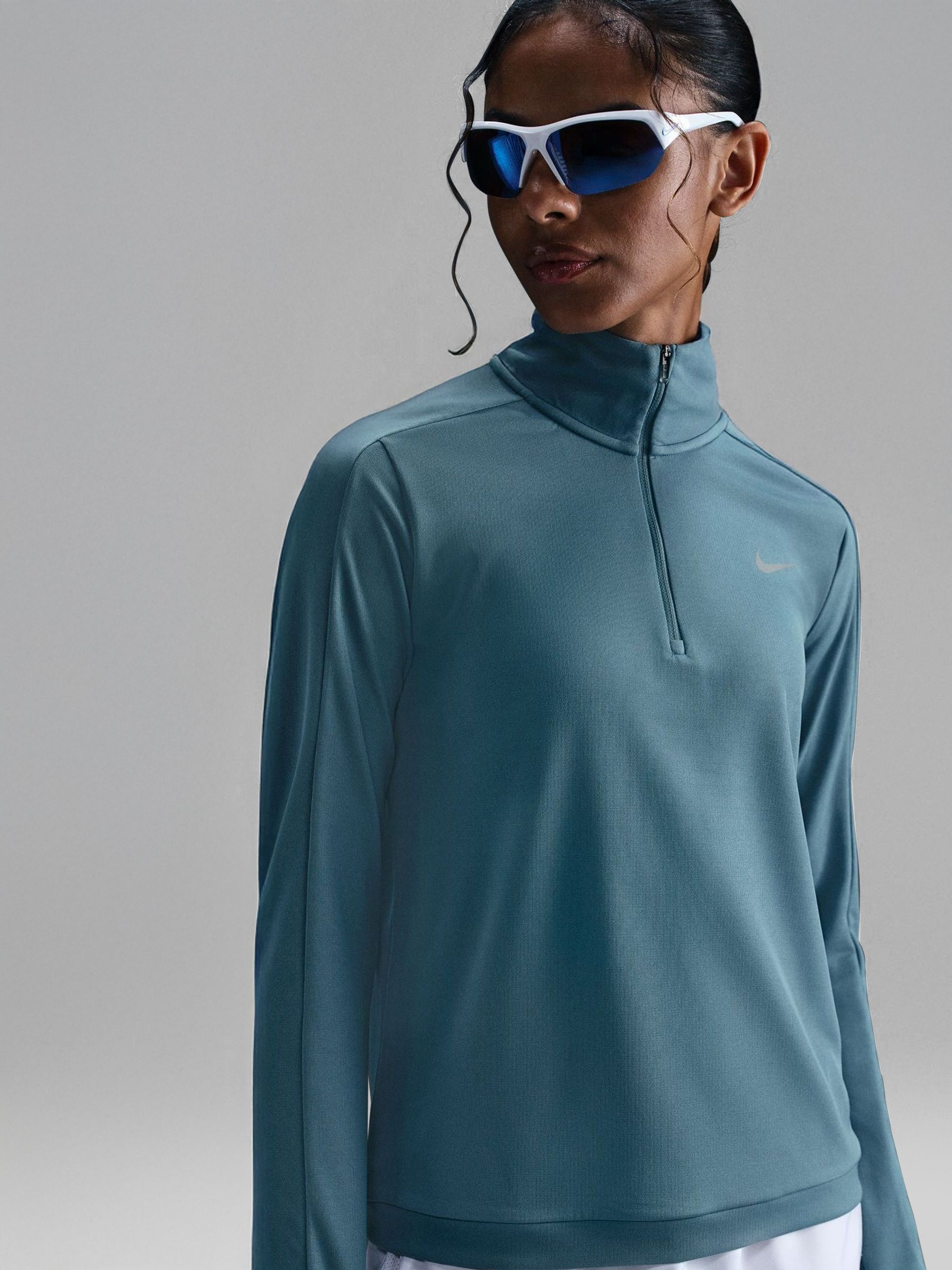 Buy Nike Smokey Blue Dri-FIT Pacer Half Zip Running Top from the Next ...