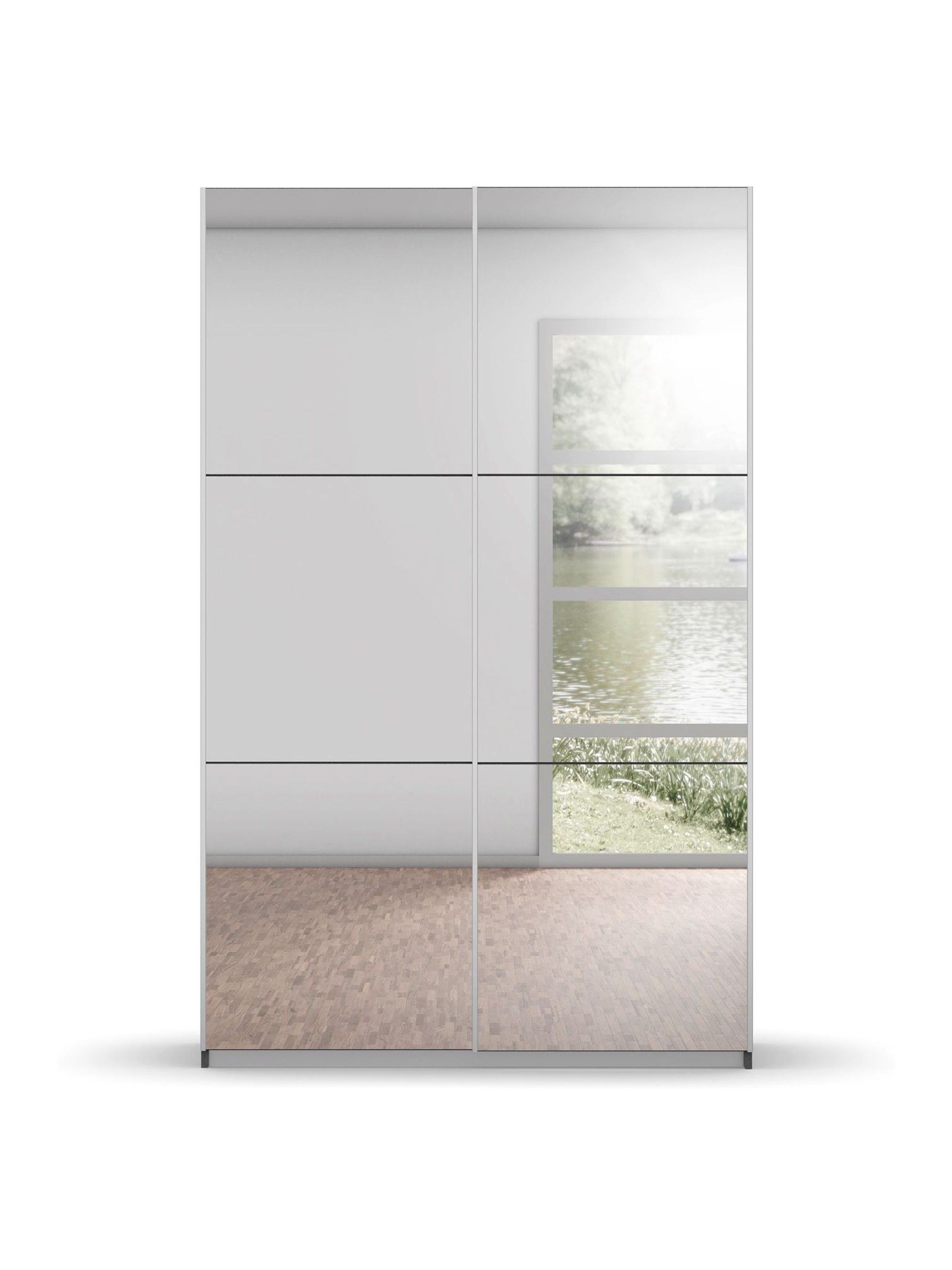 Buy Rauch Grey Reflection Mirror Sliding Semi Fitted 1.3m Sliding ...