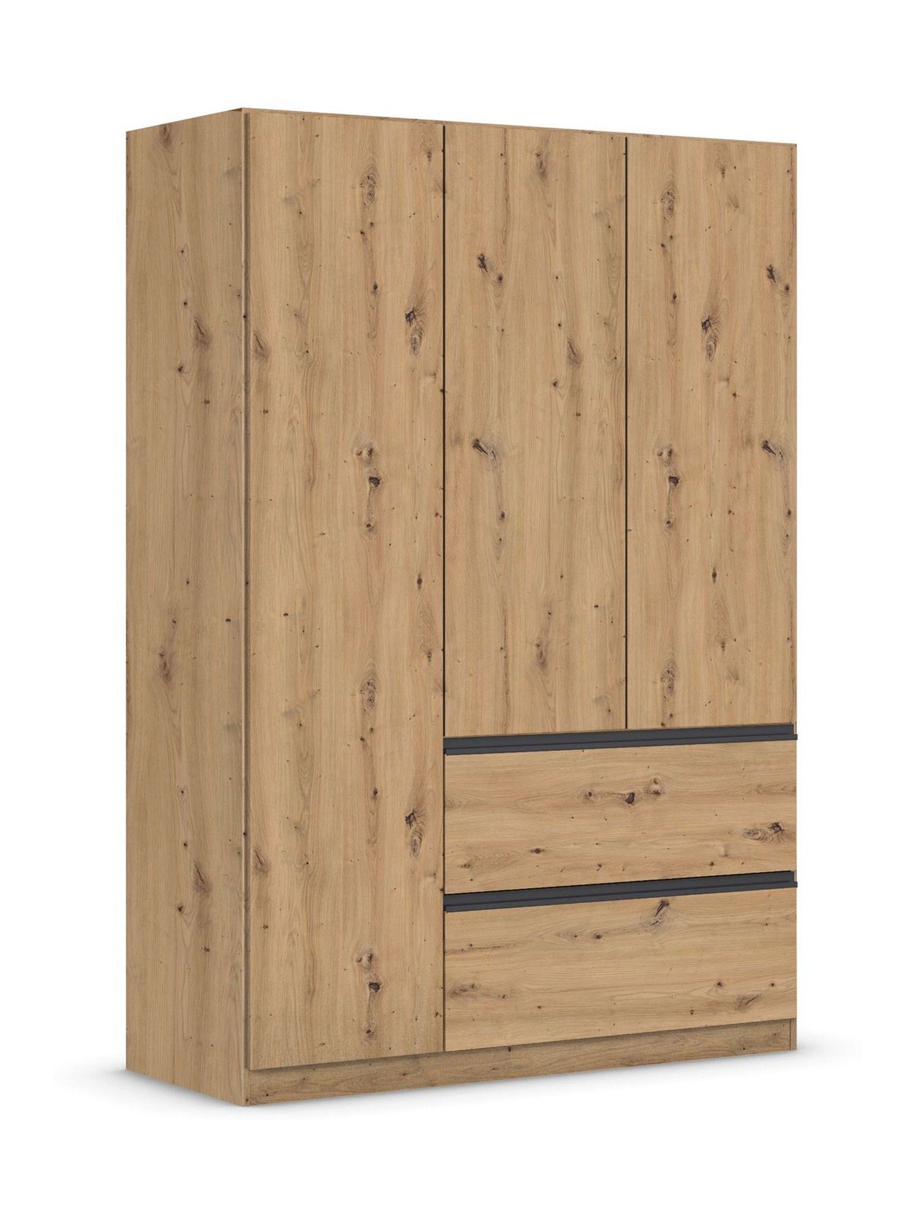 Buy Rauch Natural Fosta Wood Semi Fitted Triple Wardrobe from the Next ...