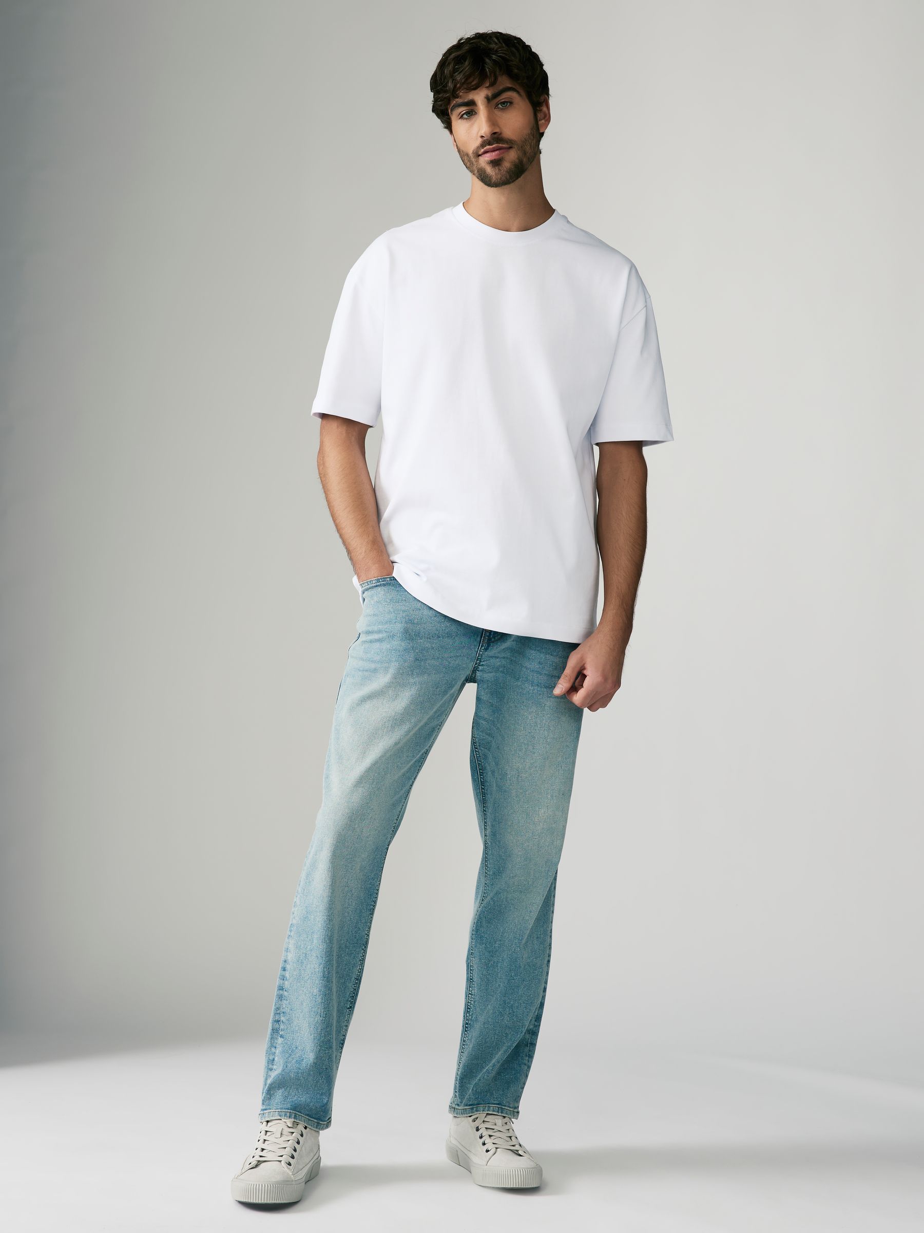 Buy White Relaxed Fit Heavyweight T-Shirts 3 Pack from Next Saudi Arabia