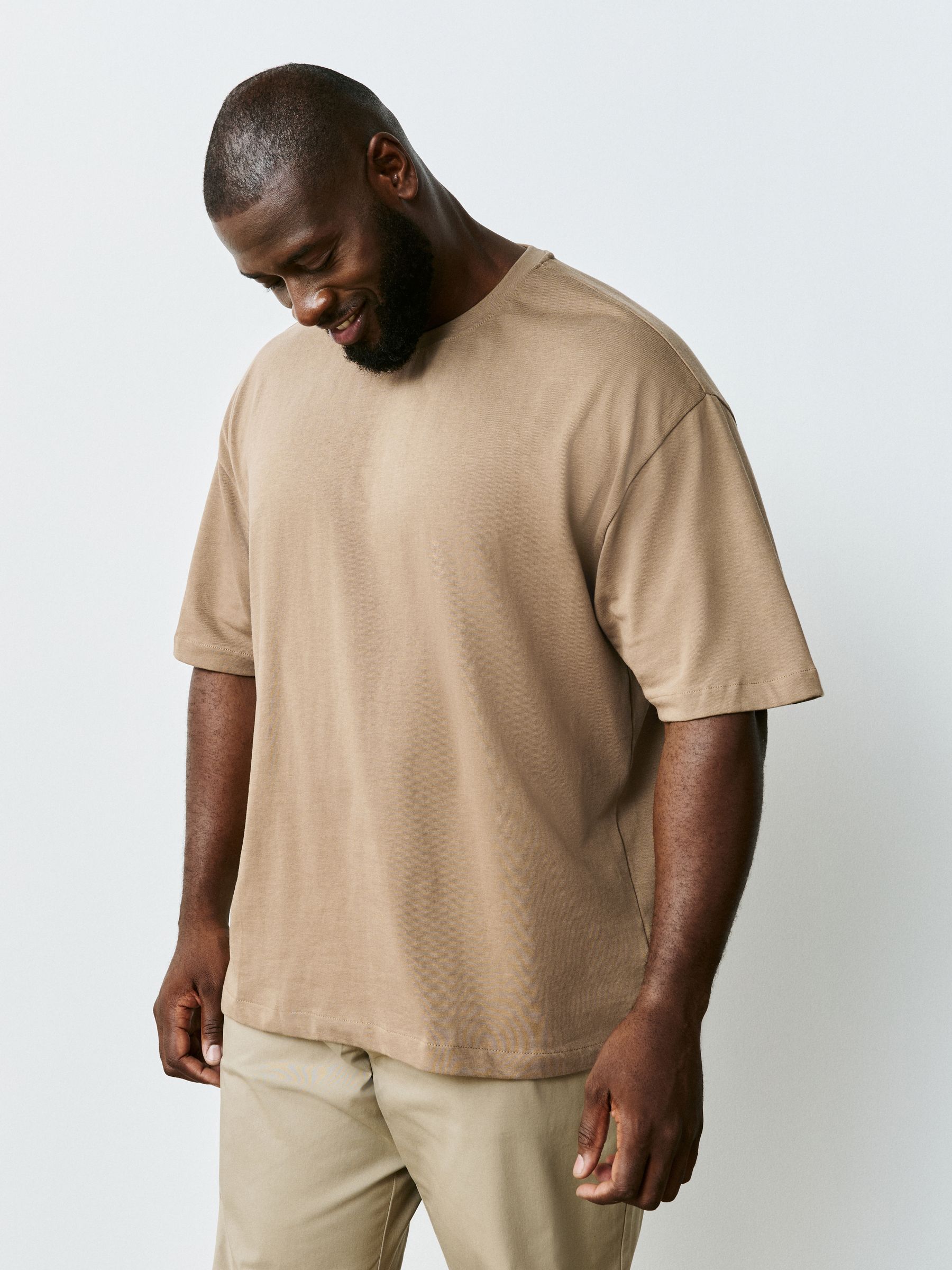 Buy Black/White/Stone/Navy/Grey Relaxed Fit Relaxed Fit Heavyweight T ...
