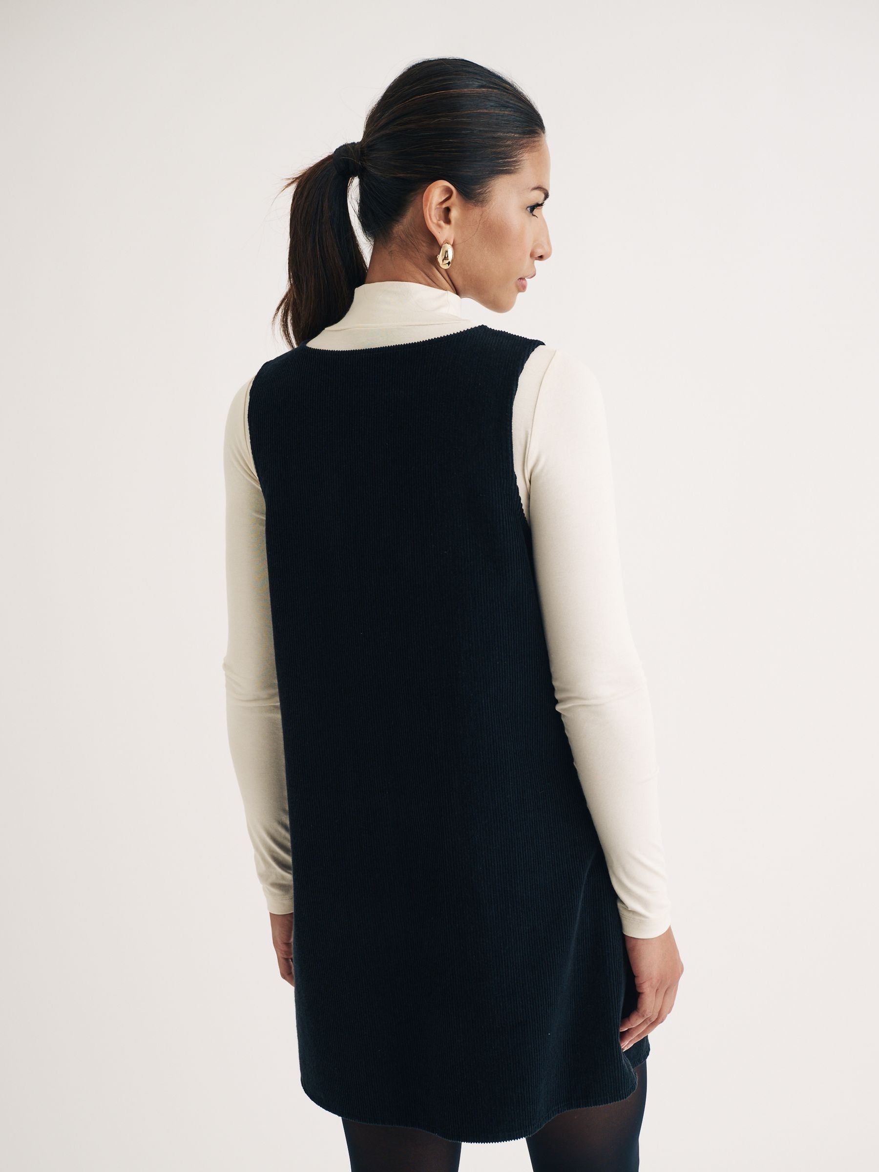 Buy Nobodys Child Black Piper Pinny Corduroy Mini Dress from the Next ...