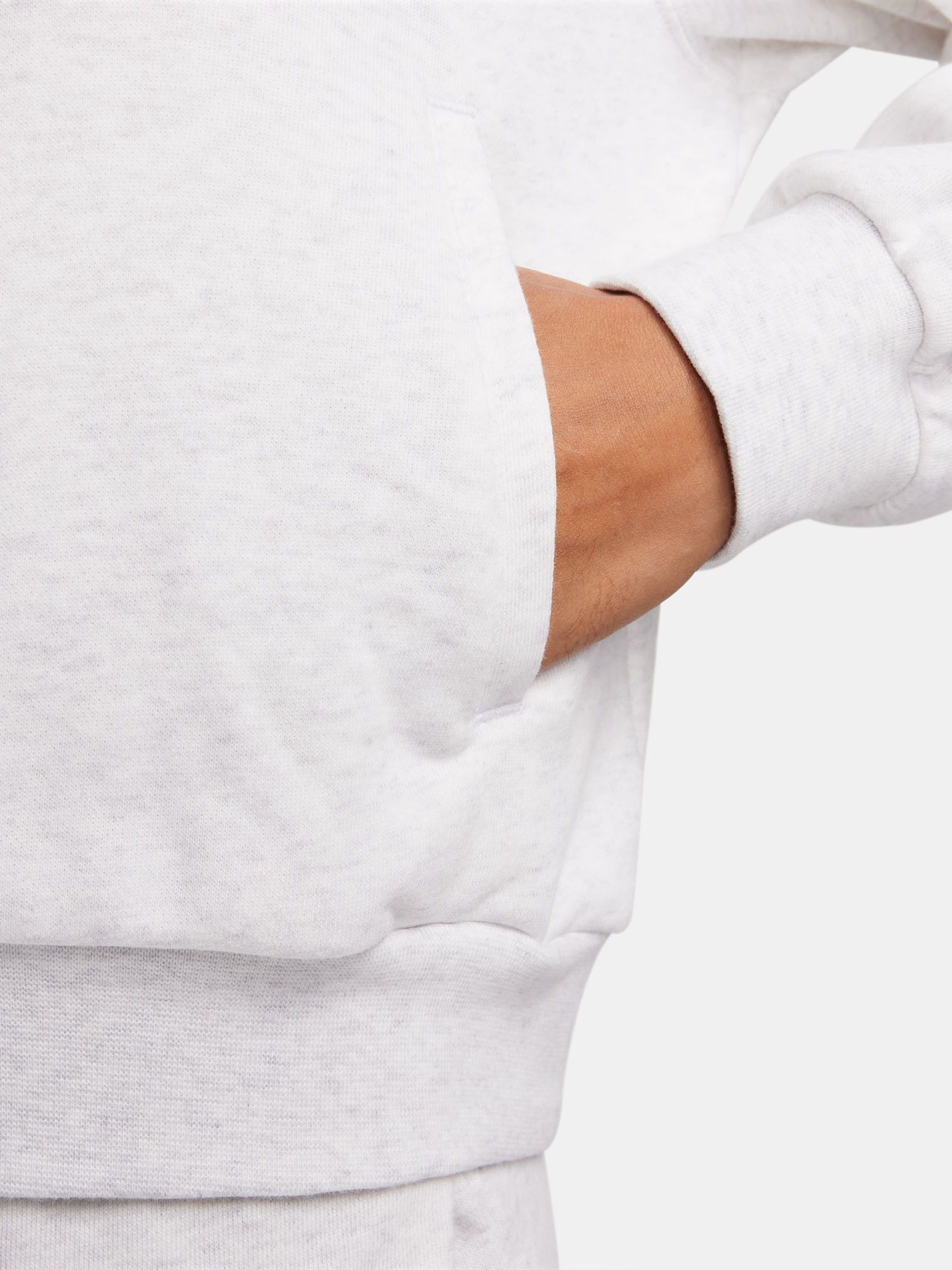 Buy Nike Birch Heather White Sportswear Chill Terry Loose Full-Zip ...