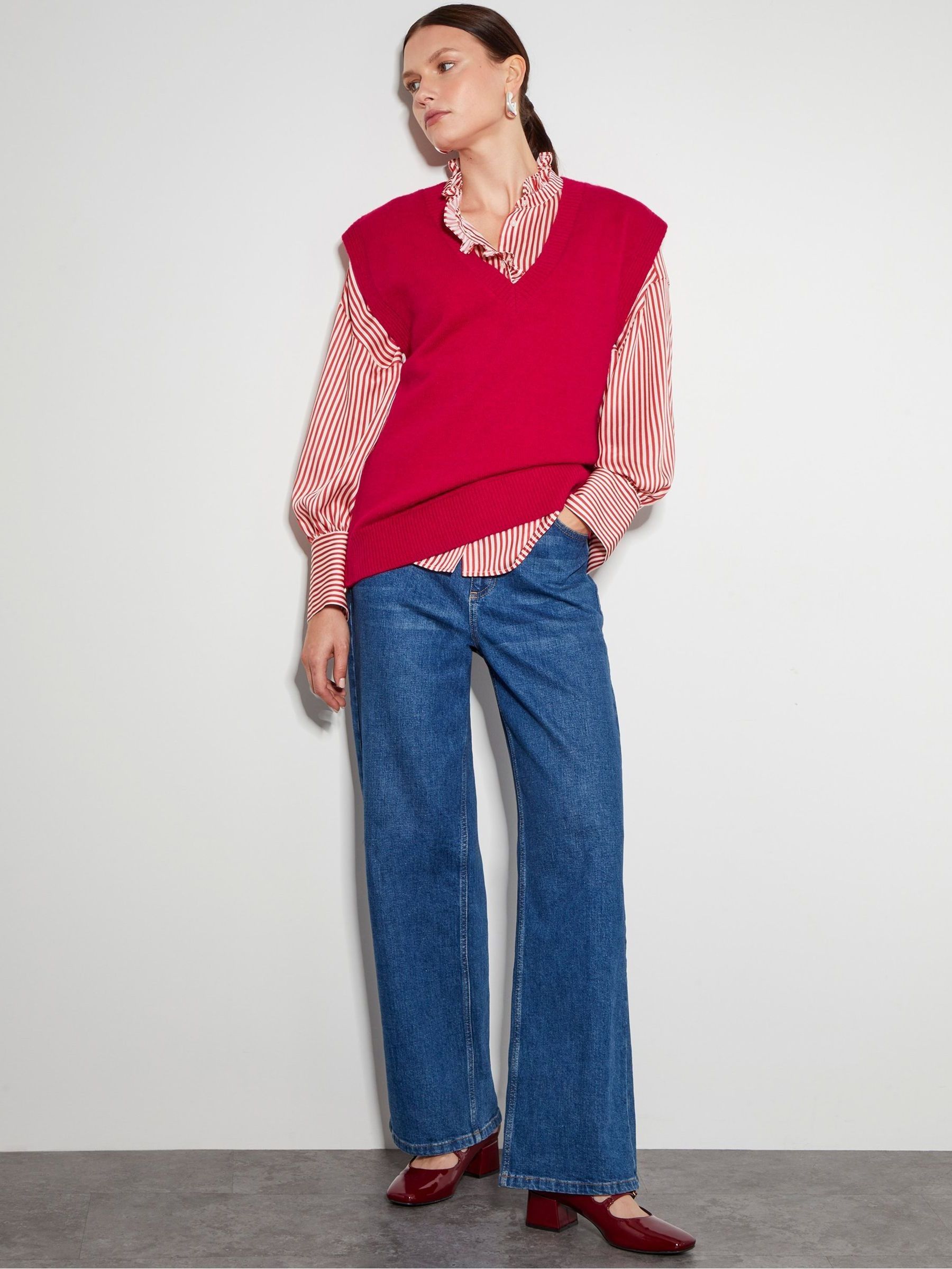 Buy Monsoon Red Zuri Zip Detail Knit Tabard Jumper from the Next UK ...