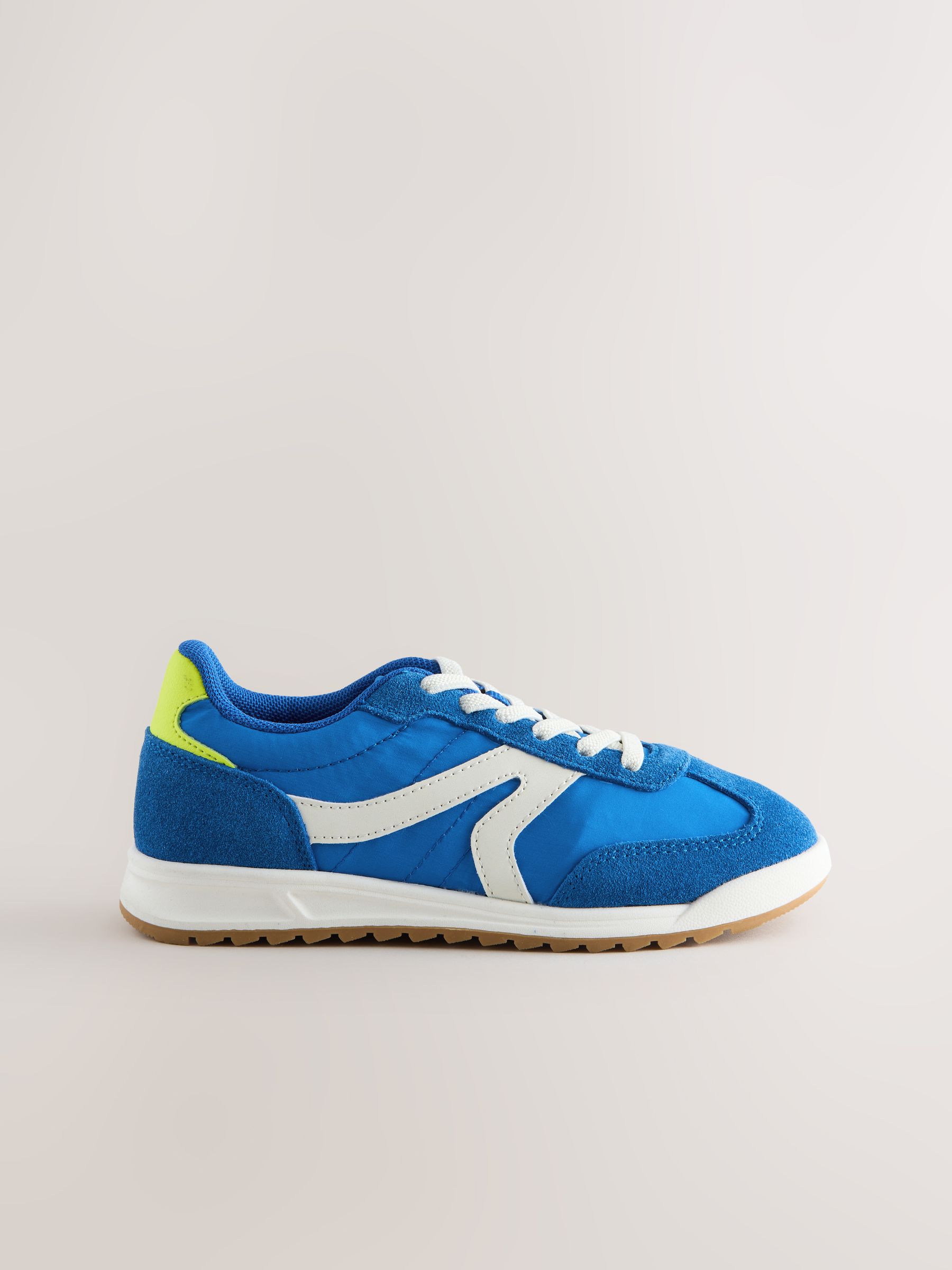 Buy Blue Standard Fit (F) Elastic Lace Trainers from the Next UK online ...