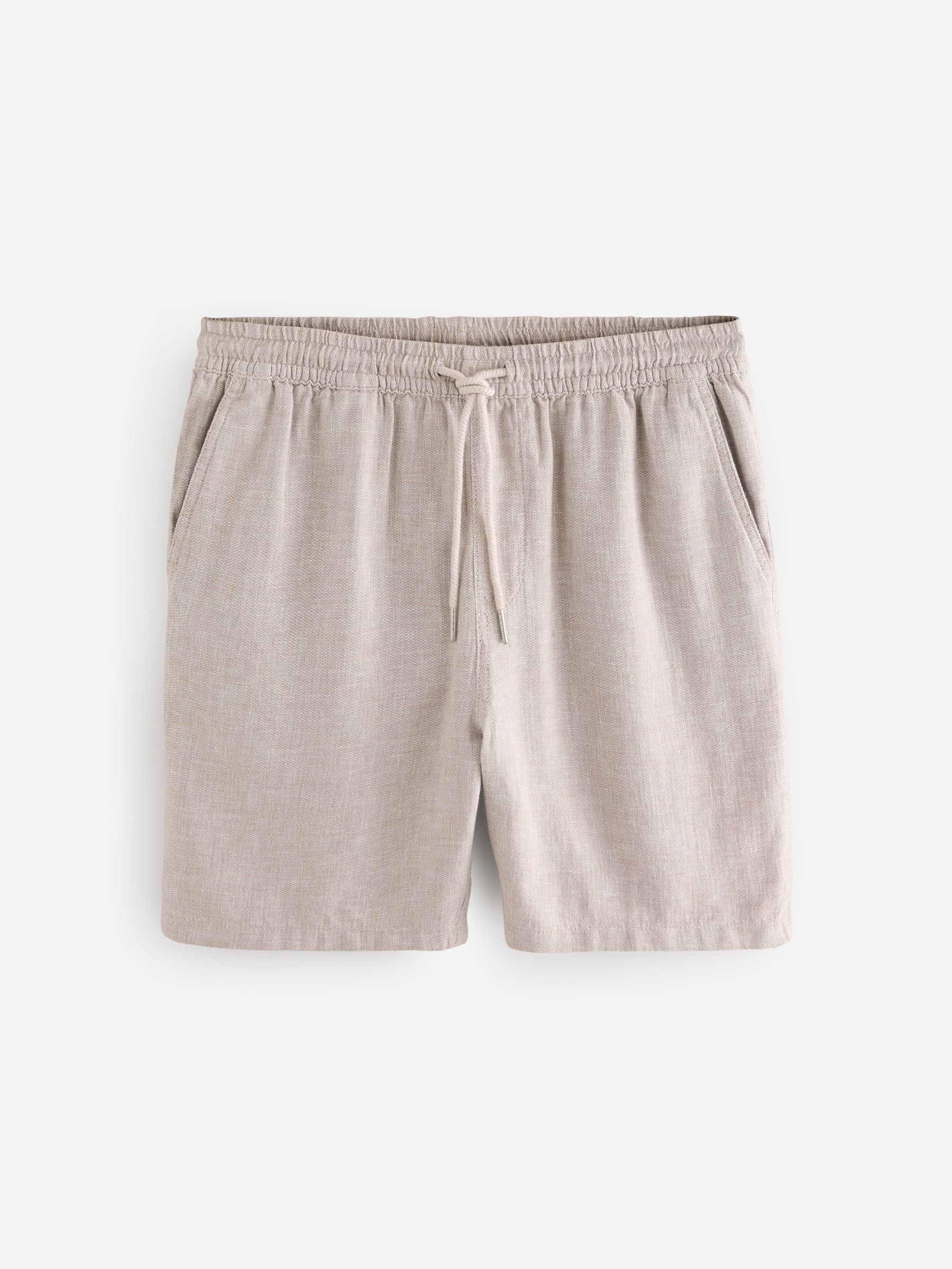 Buy Neutral Linen Blend Elasticated Waist Shorts from the Next UK ...