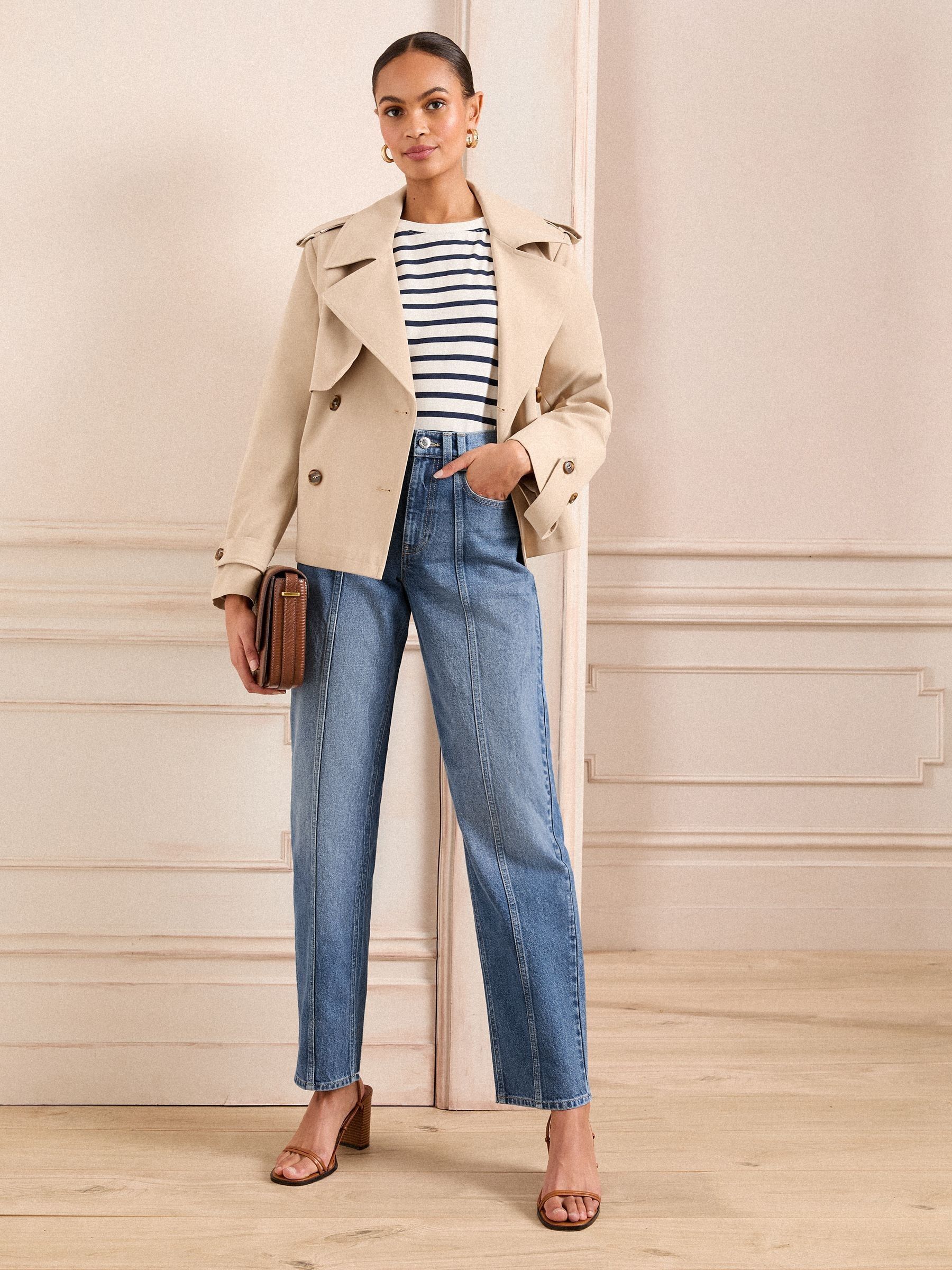 Buy Love & Roses Mid Blue Barrel Leg Jeans from the Next UK online shop