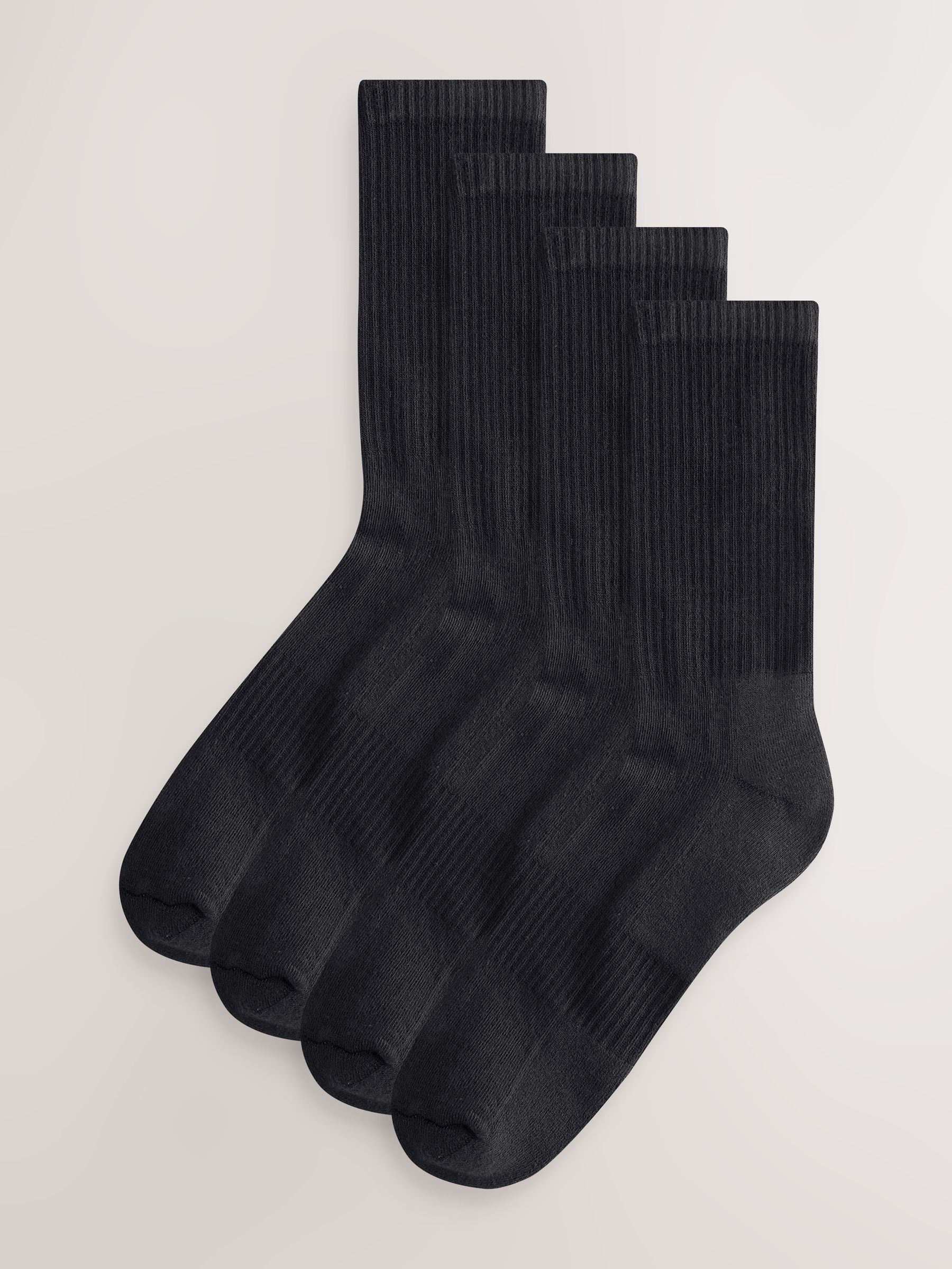 Buy Black Signature Modal Cushioned Sports Socks 4 Pack from the Next ...
