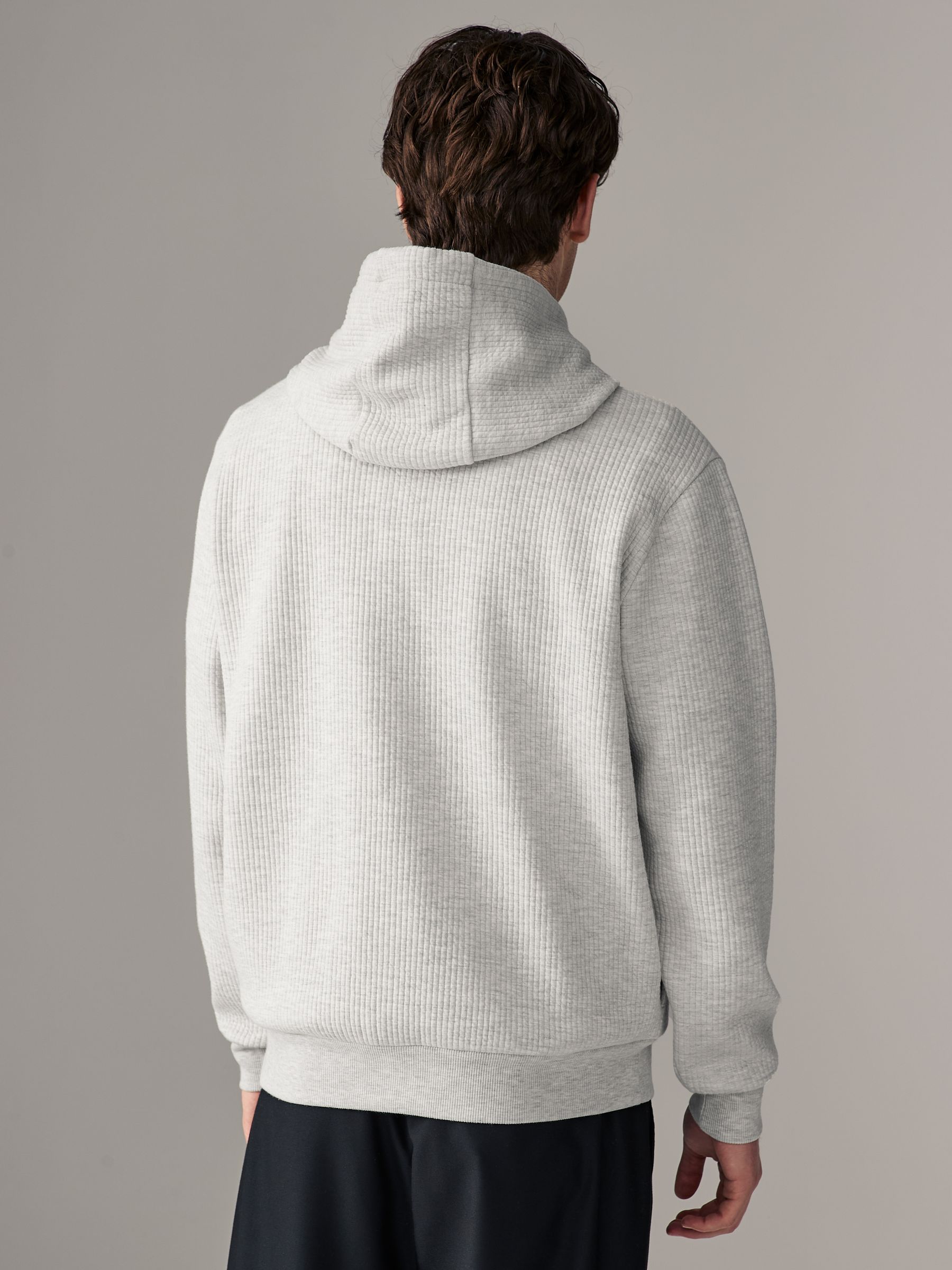 Buy Grey Marl Linear Texture Hoodie from the Next UK online shop