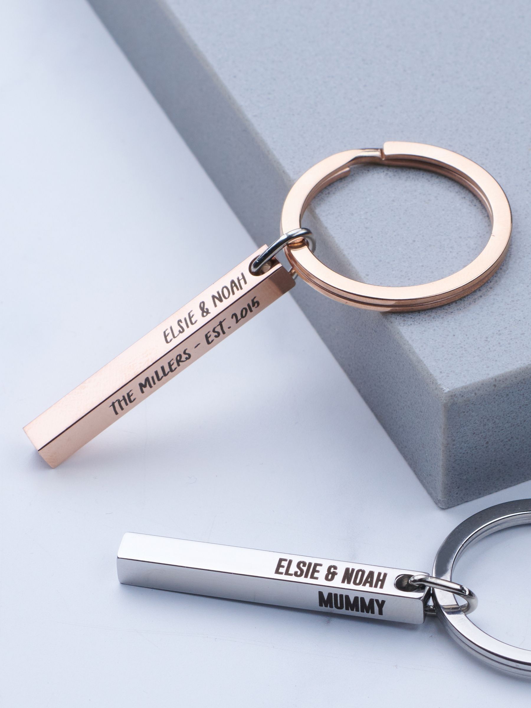 Buy Personalised Family Metal Bar Keyring by Oakdene from the Next UK ...