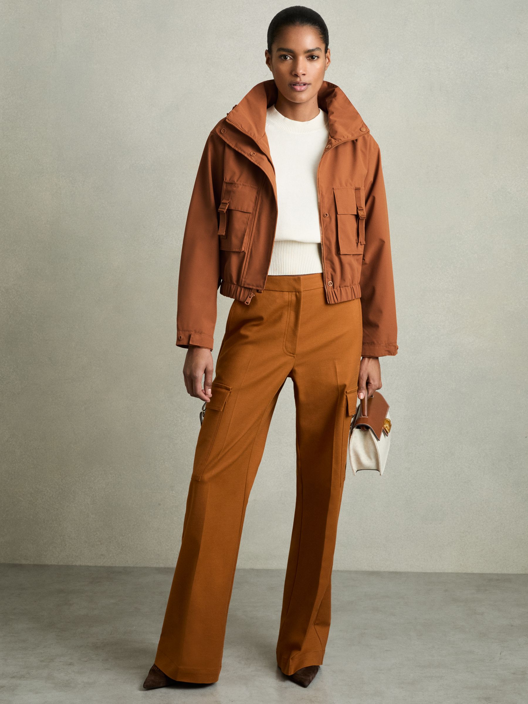 Buy Reiss Rust Connie Technical Hooded Utility Jacket from Next Bahrain