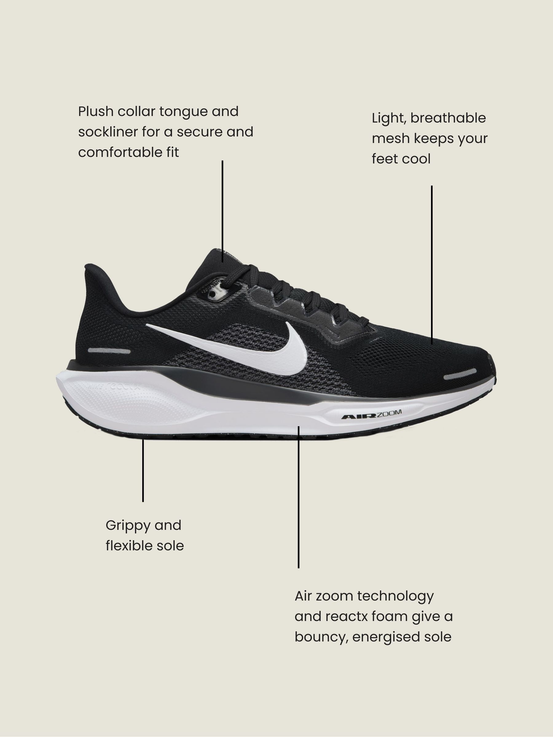 Buy Nike Neon Pegasus 41 Road Running Trainers from Next Latvia