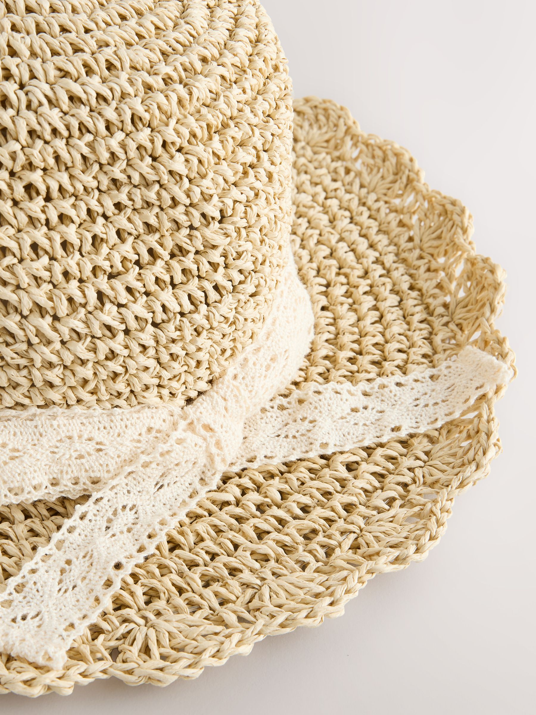 Buy Neutral Scalloped Edge Hat (1-10yrs) from the Next UK online shop