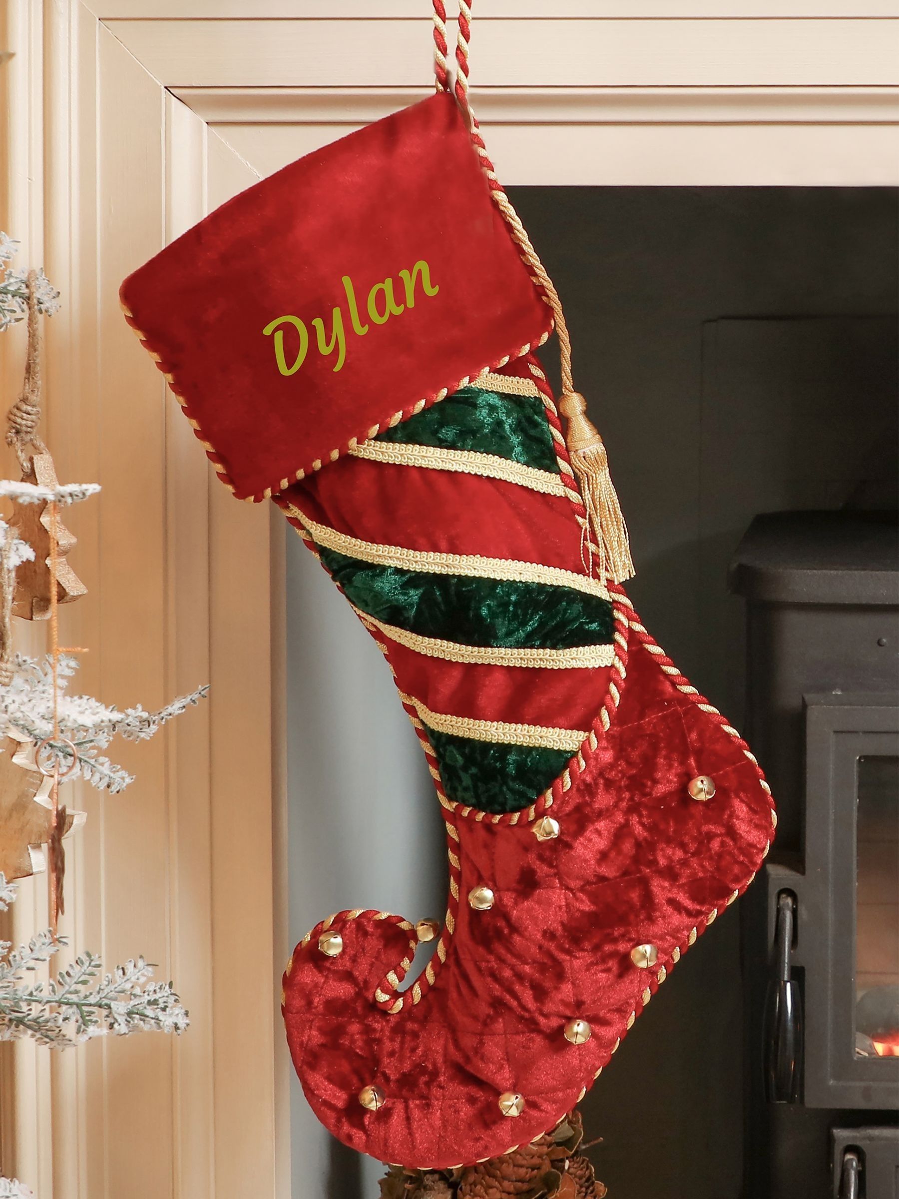 Buy Personalised Velvet Christmas Stocking by Dibor from the Next UK ...