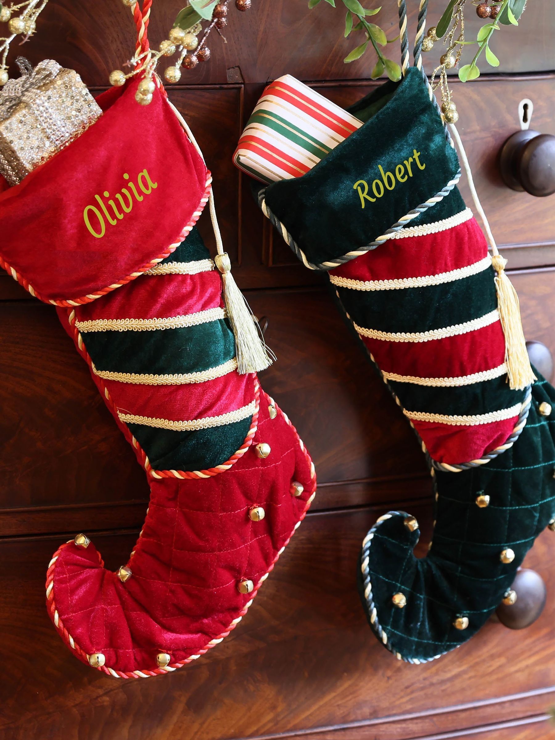 Buy Personalised Velvet Christmas Stocking by Dibor from the Next UK ...