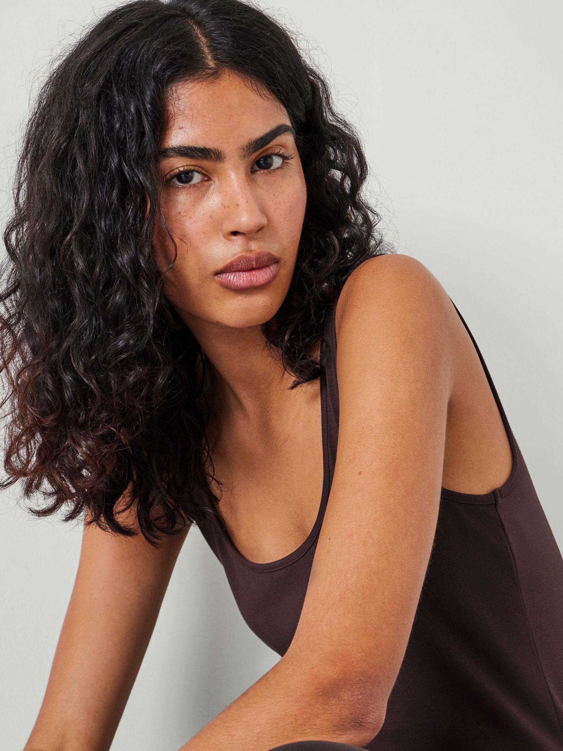 Buy Hush Brown Marcy Long Line Tank from the Next UK online shop