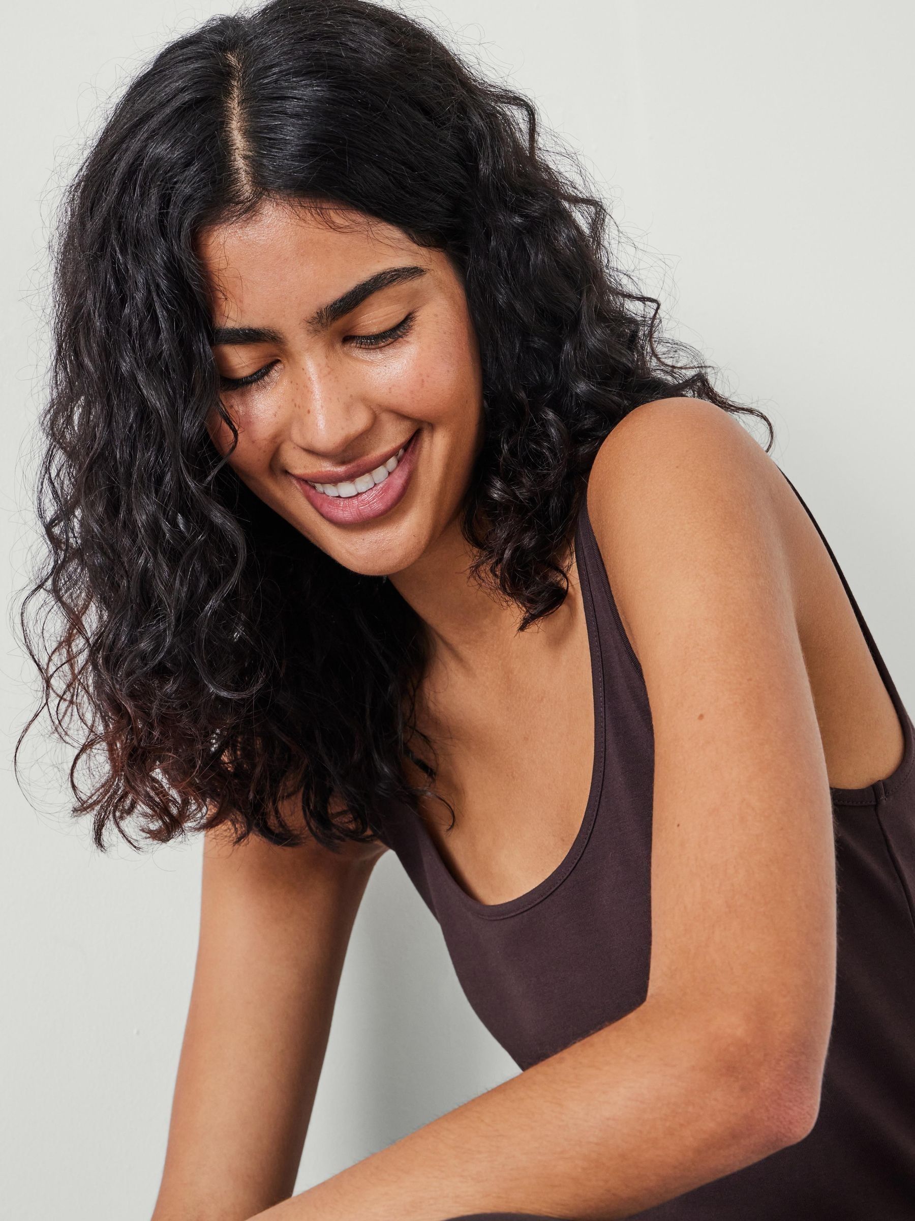 Buy Hush Brown Marcy Long Line Tank from the Next UK online shop