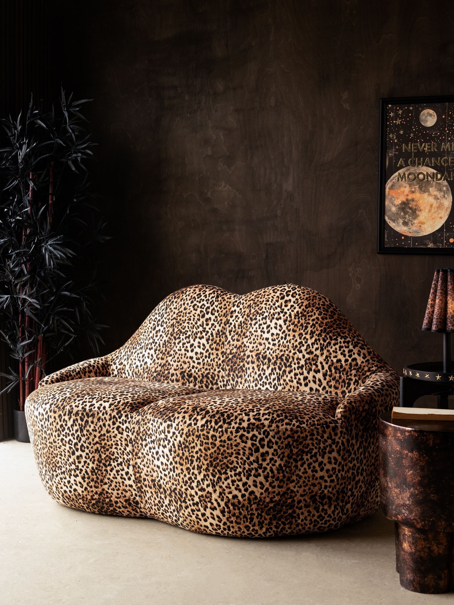 Buy Rockett St George Leopard Love Velvet Luscious Lips Small 2 Seater ...