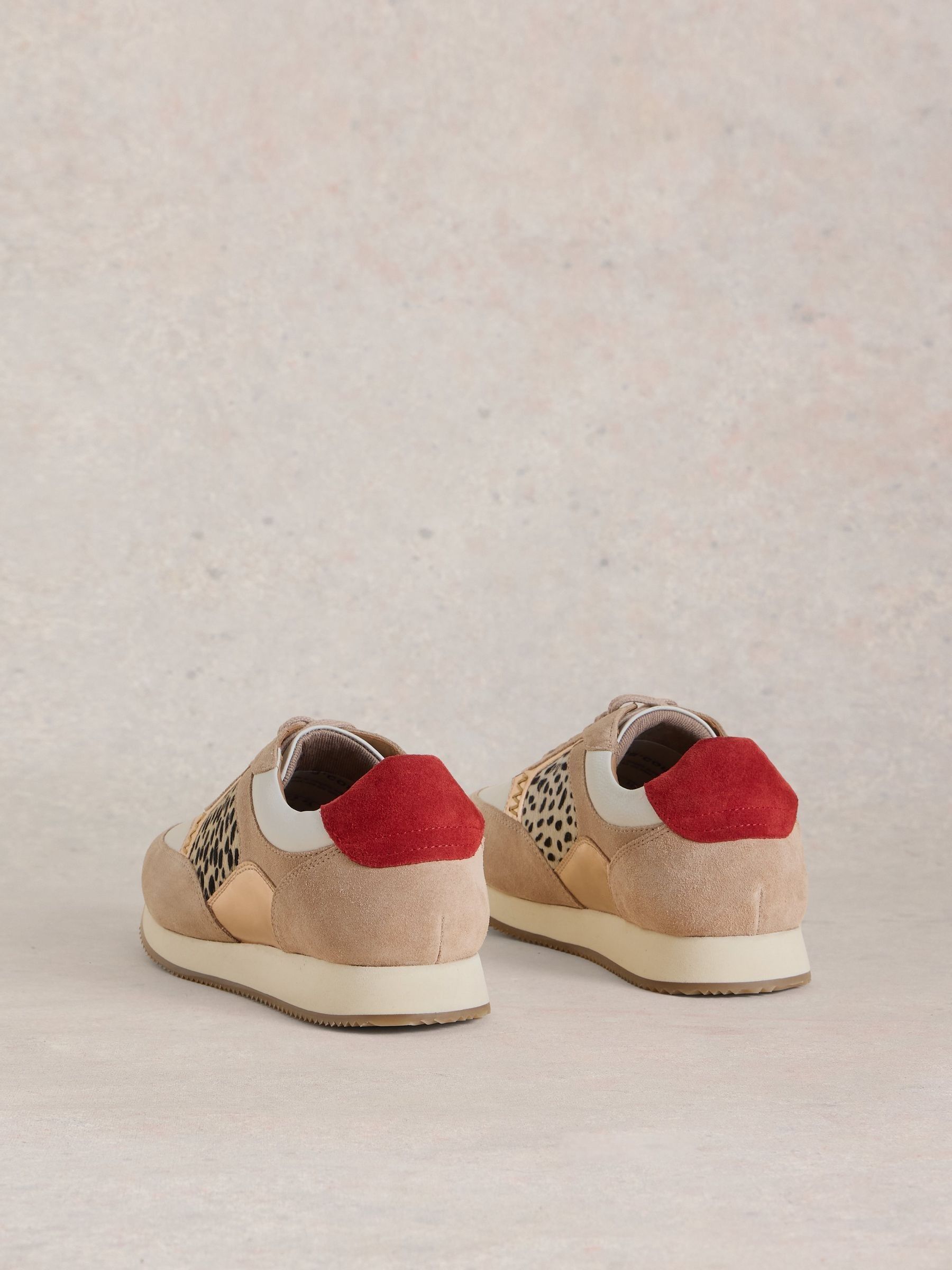 Buy White Stuff Natural Leopard Print Ruby Runner Trainers from the ...