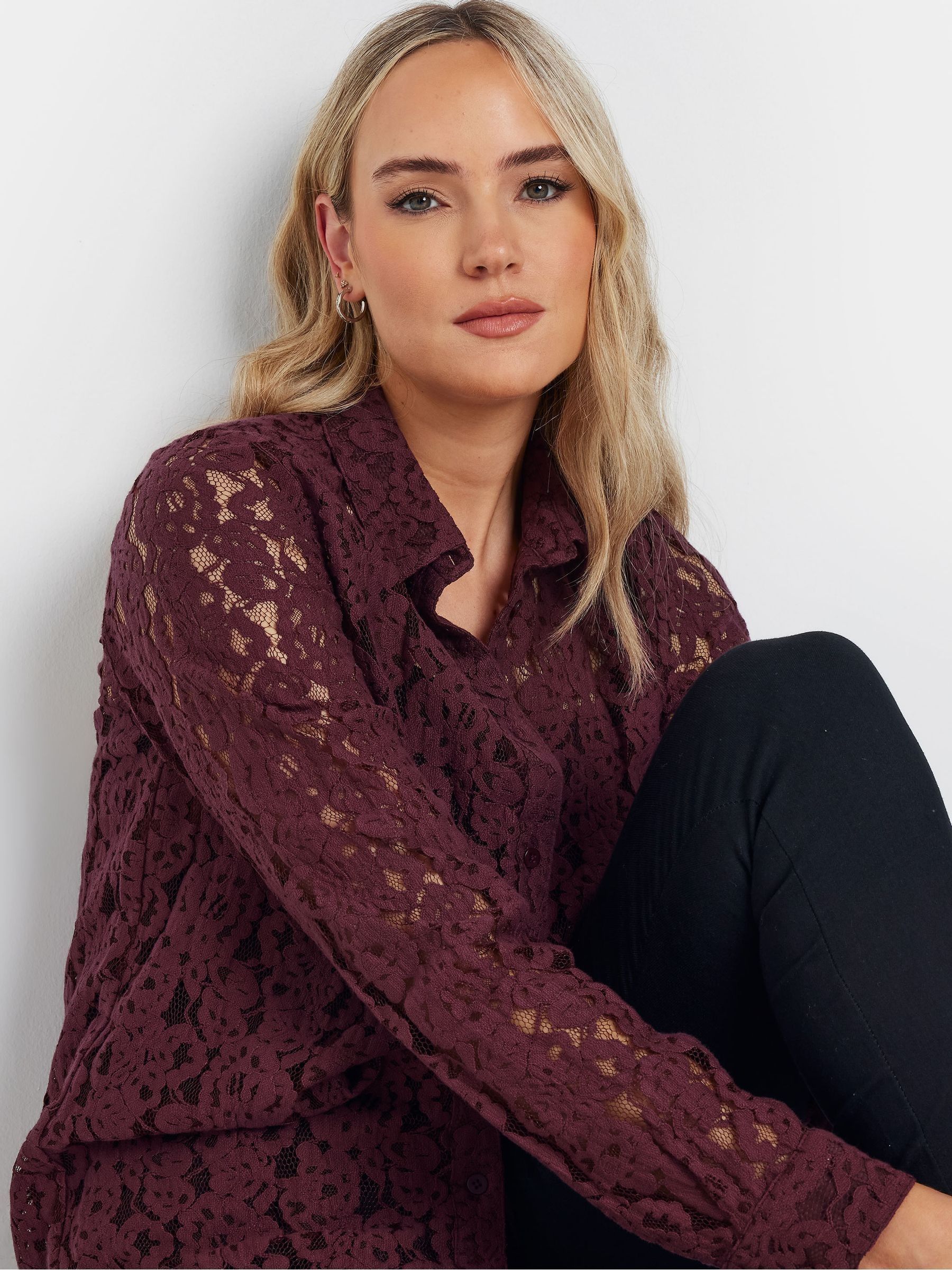 Buy Long Tall Sally Red Lace Shirt from the Next UK online shop